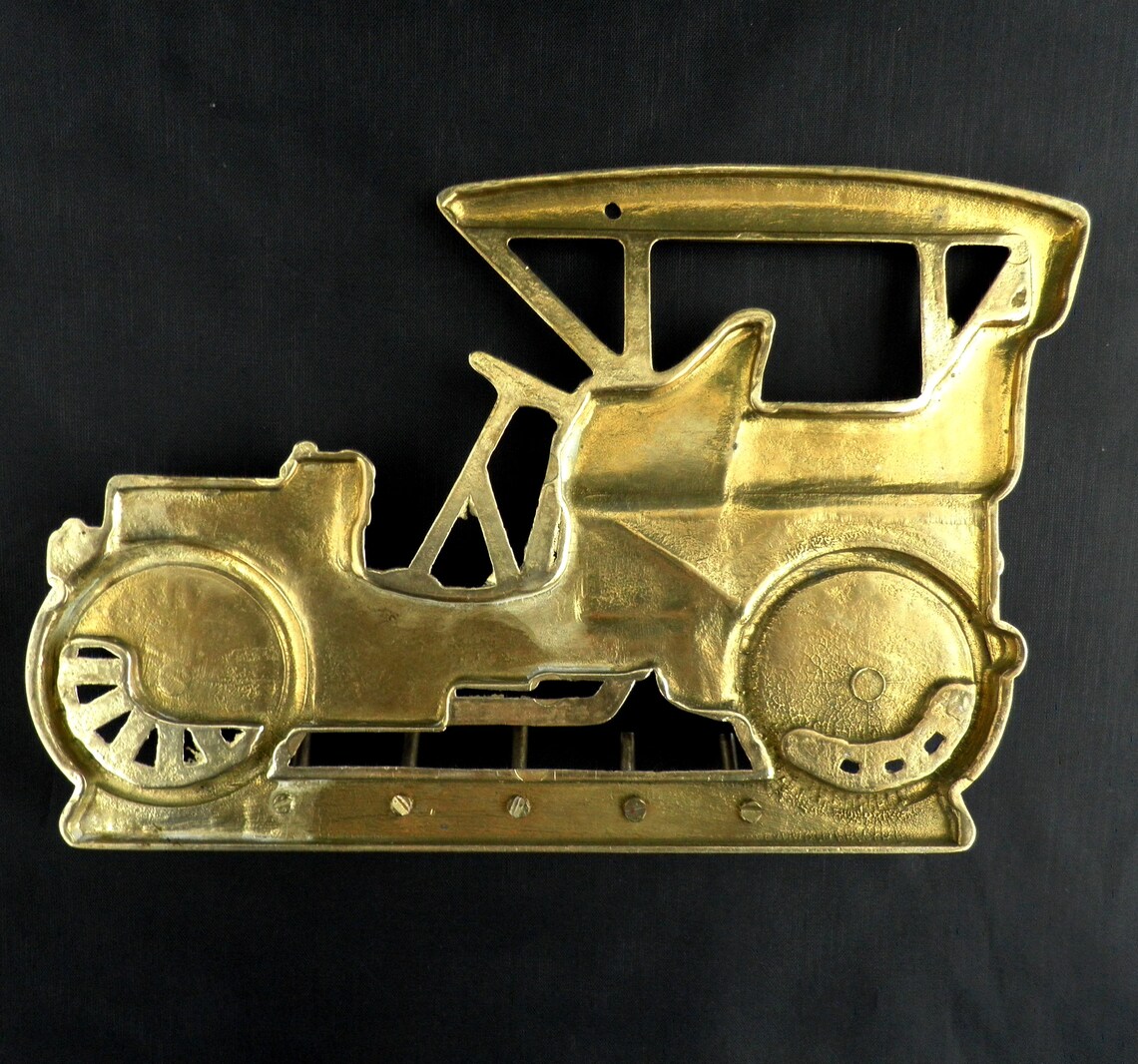 1950s Brass Vintage Car Key Holder With 5 Key Hooks Length 19 Cm Car ...