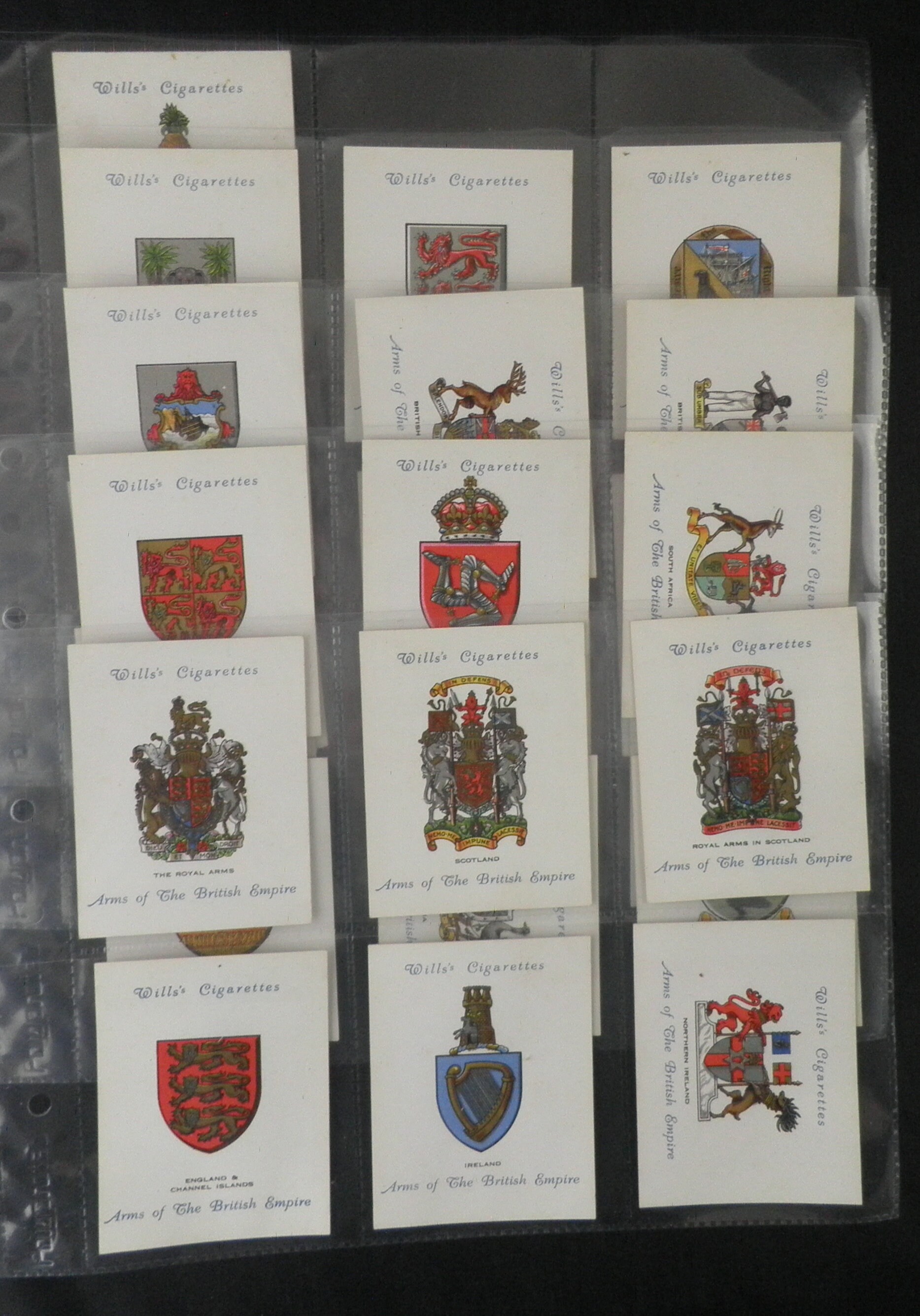 Arms of the British Empire 1st Series Cigarette Cards by WD and HO ...