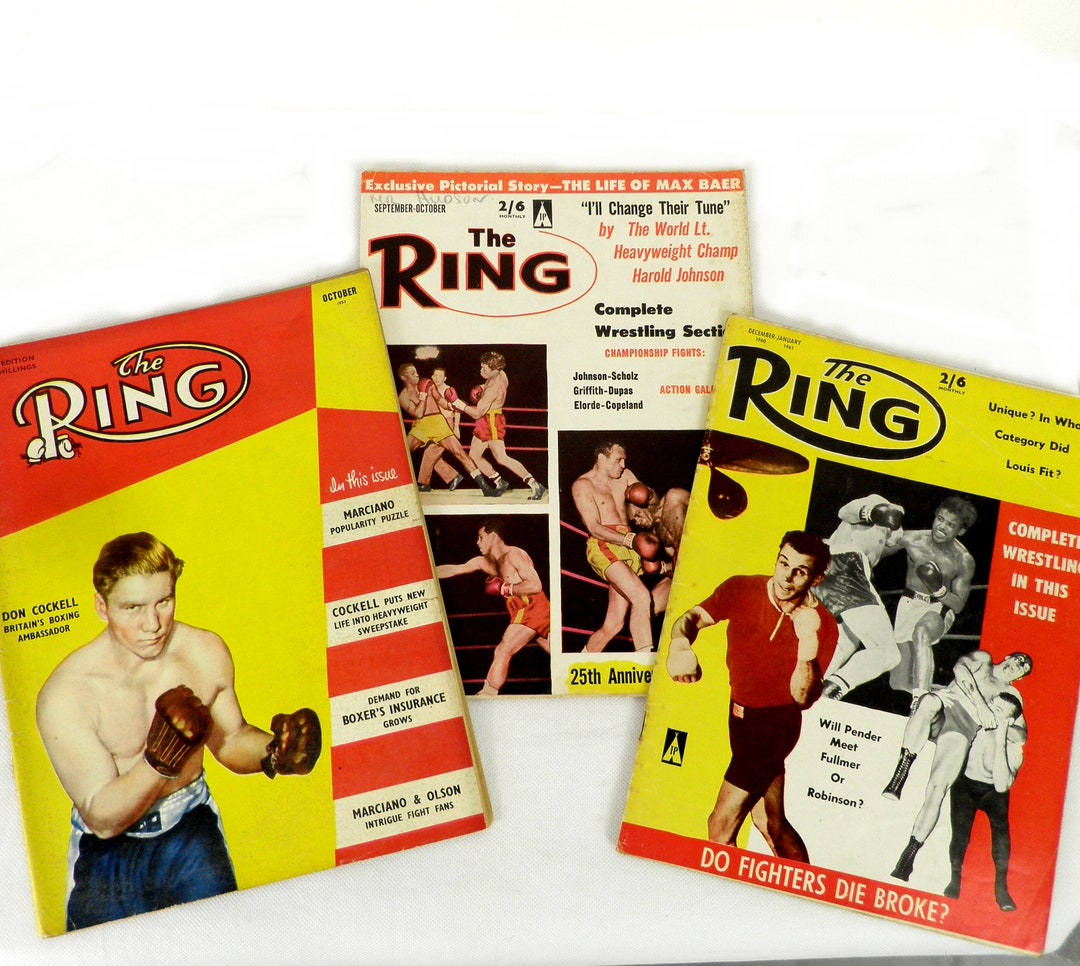 1950s 3 Copies of the Ring 1953 / 1961 / 1962 Size 20 X 28.5 Cm Sport ...