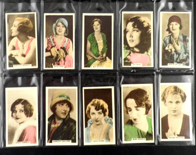Cinema Stars ( Set 6 ) Cigarette Cards by Cavanders Set of 30 Issued in ...