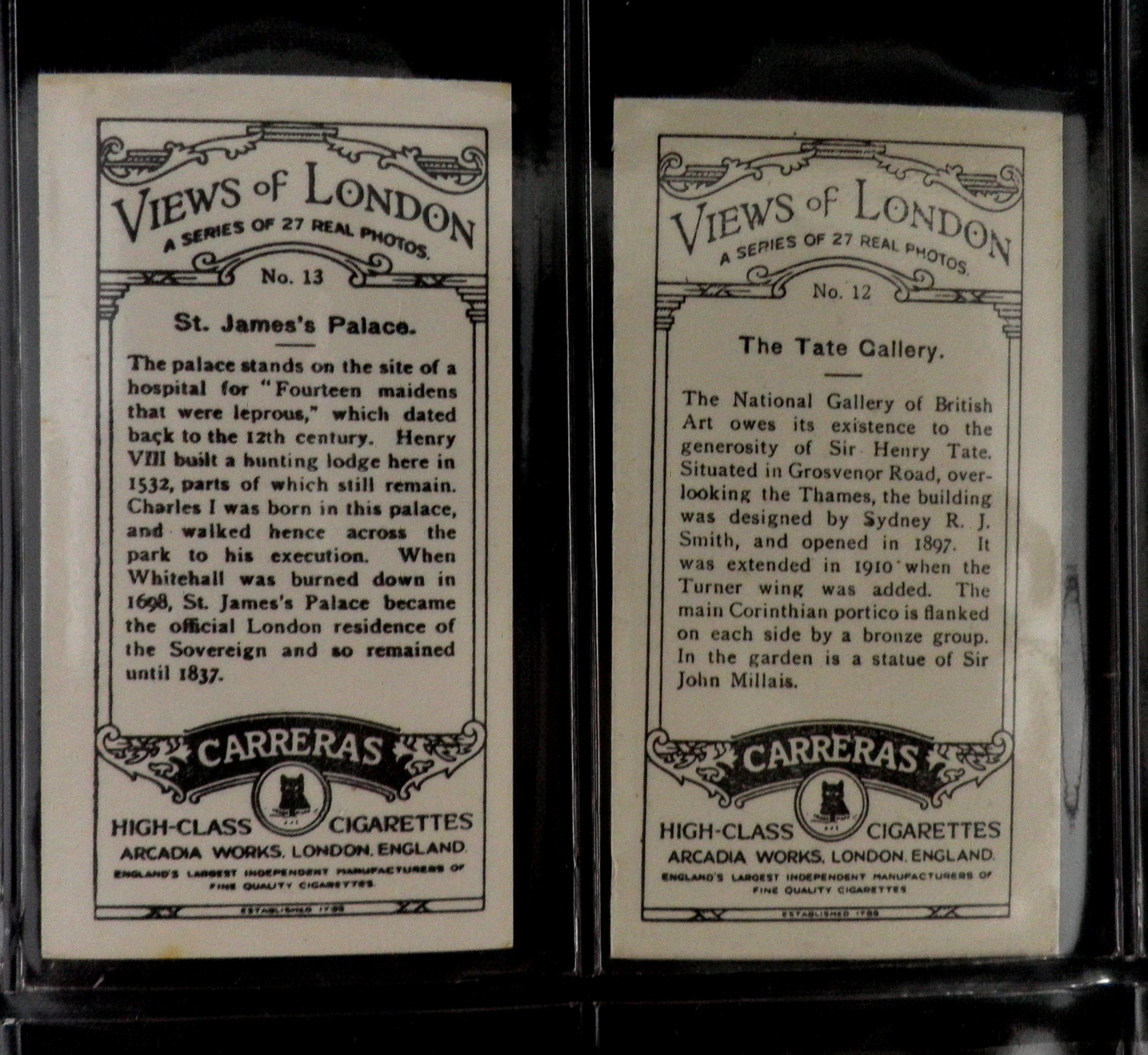 Views of London Cigarette Cards by Carreras Set of 25 Issued in 1929 ...