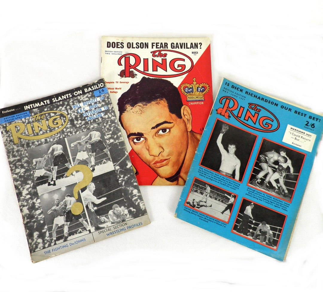 1950s 3 Copies of the Ring 1954 / 1957 / 1958 Size 20 X 28.5 Cm Sport ...