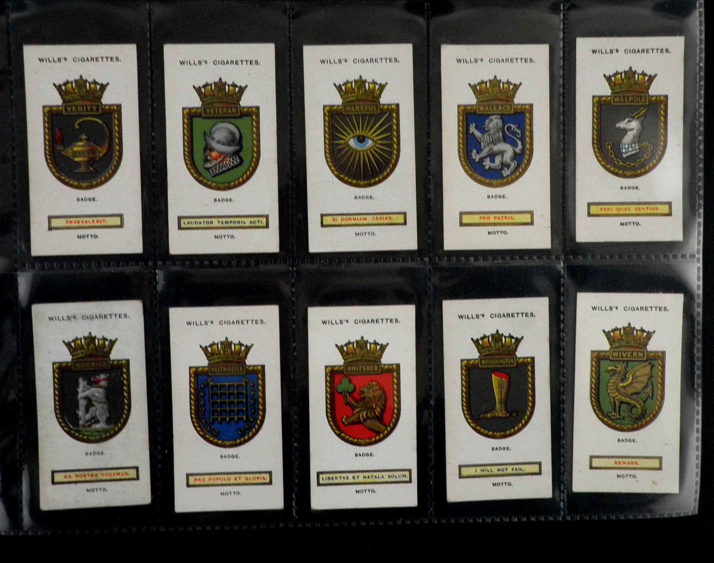 Ships Badges Cigarette Cards by WD and HO Wills Set of 50 Issued in ...