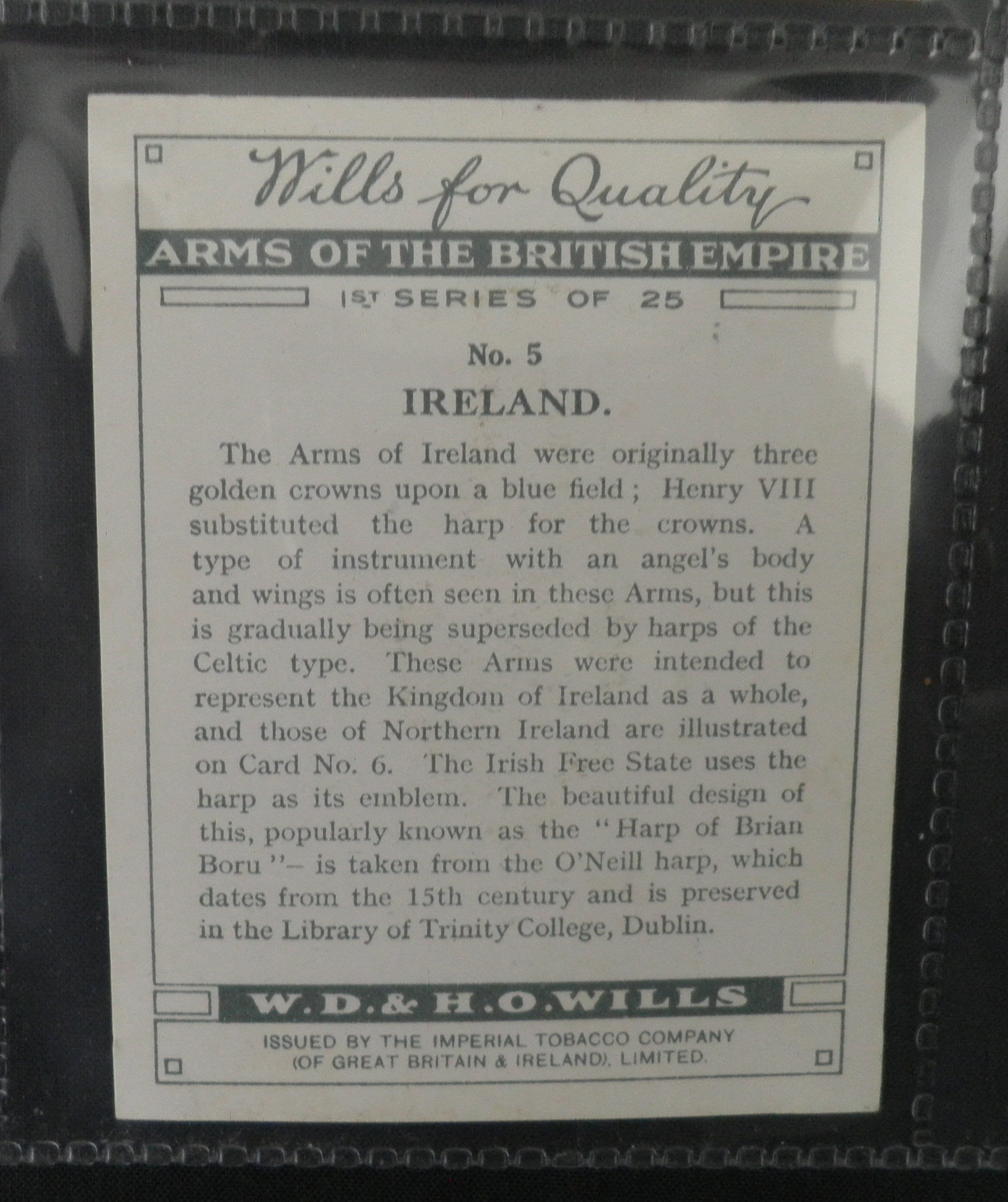Arms of the British Empire 1st Series Cigarette Cards by WD and HO ...