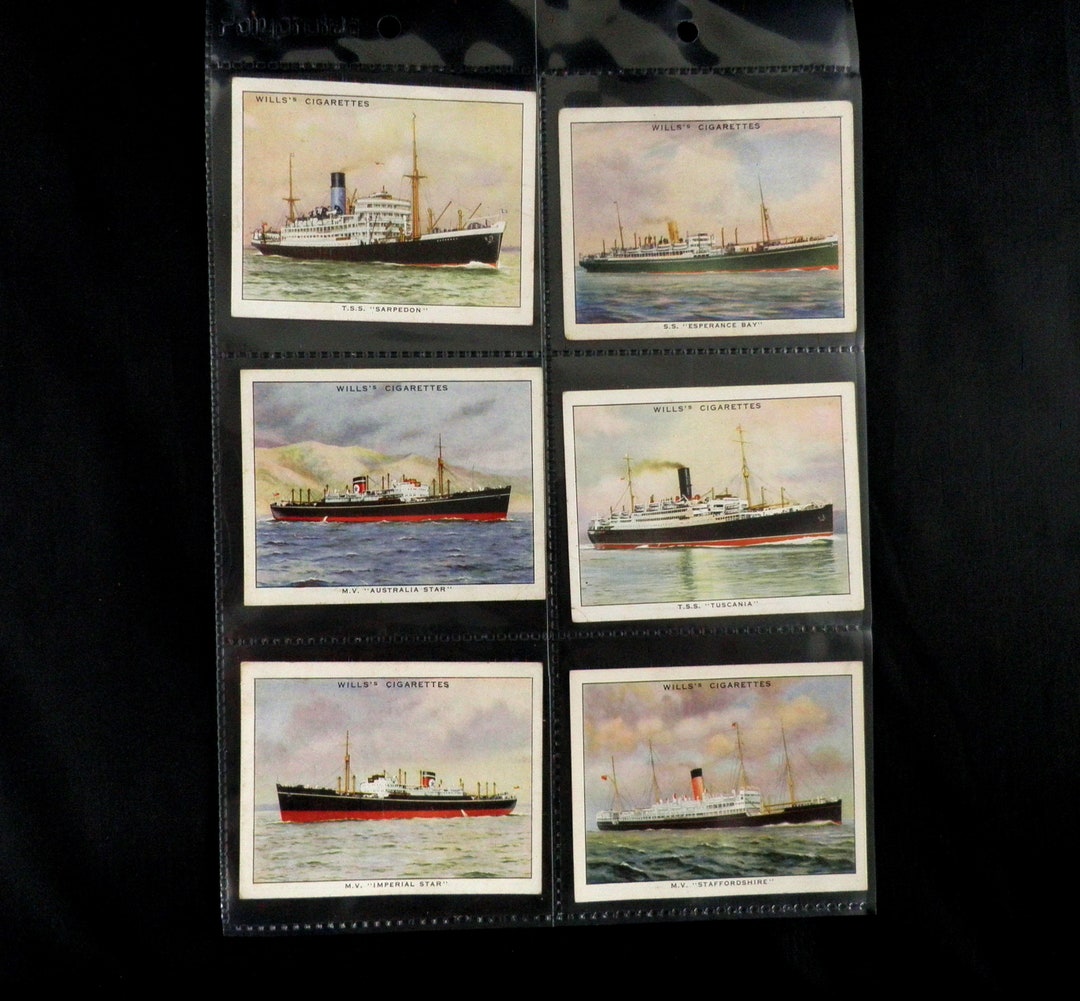 Famous British Liners 2nd Series Cigarette Cards by WD & HO Wills Set ...