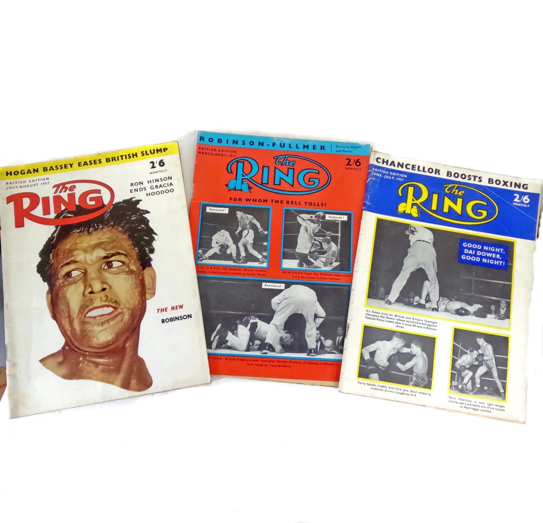 1950s 3 Copies of the Ring 1957 / 1957 / 1957 Size 20 X 28.5 Cm Sport ...
