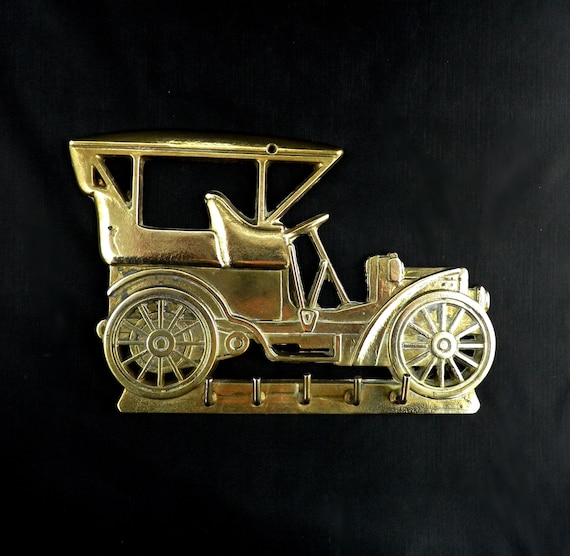 1950s Brass Vintage Car Key Holder With 5 Key Hooks Length 19 | Etsy