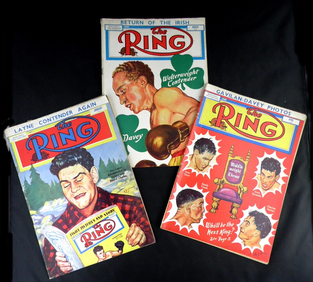 1950s 3 Copies of the Ring 1953 / 1953 / 1953 Size 20 X 28.5 Cm Sport ...