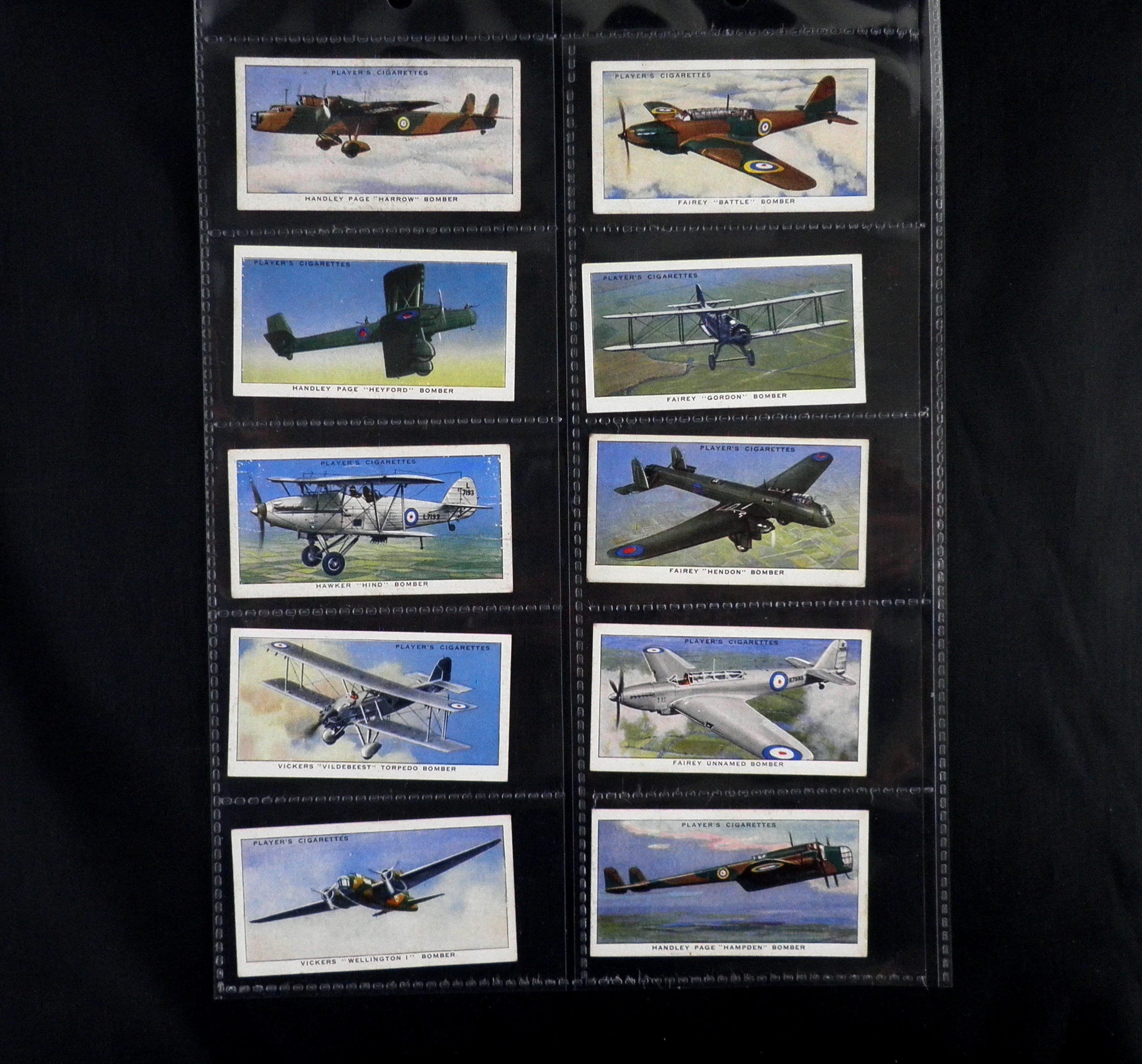 Aircraft of the Royal Air Force Cigarette Cards by John Player Set of ...
