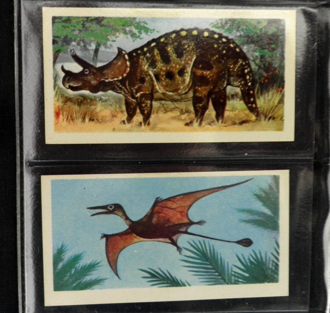 Prehistoric Animals Tea Cards by Brooke Bond Set of 50 Issued in 1972 ...