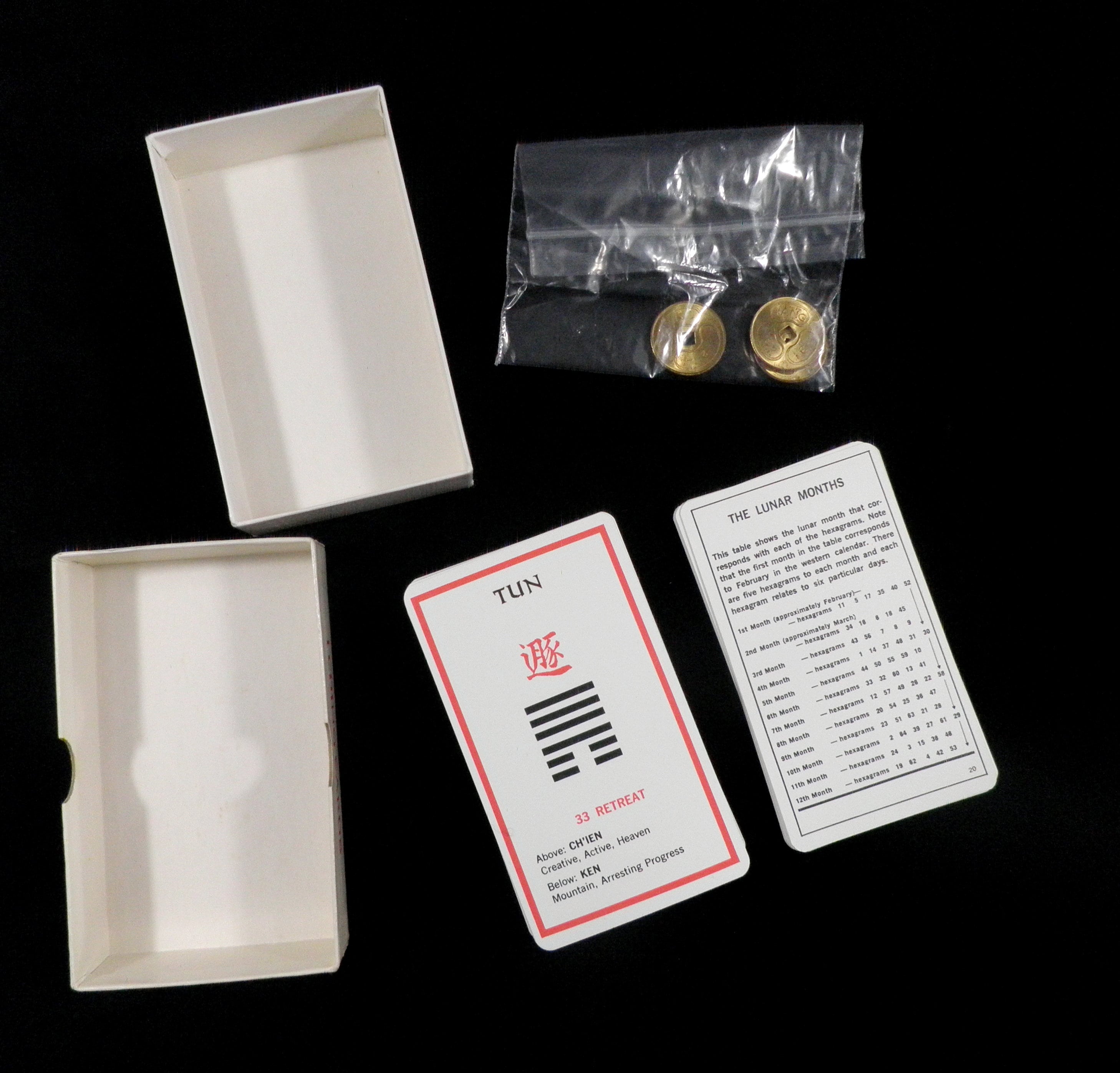 1970s Original I Ching Cards With 3 Yin Yang Coins by A G - Etsy