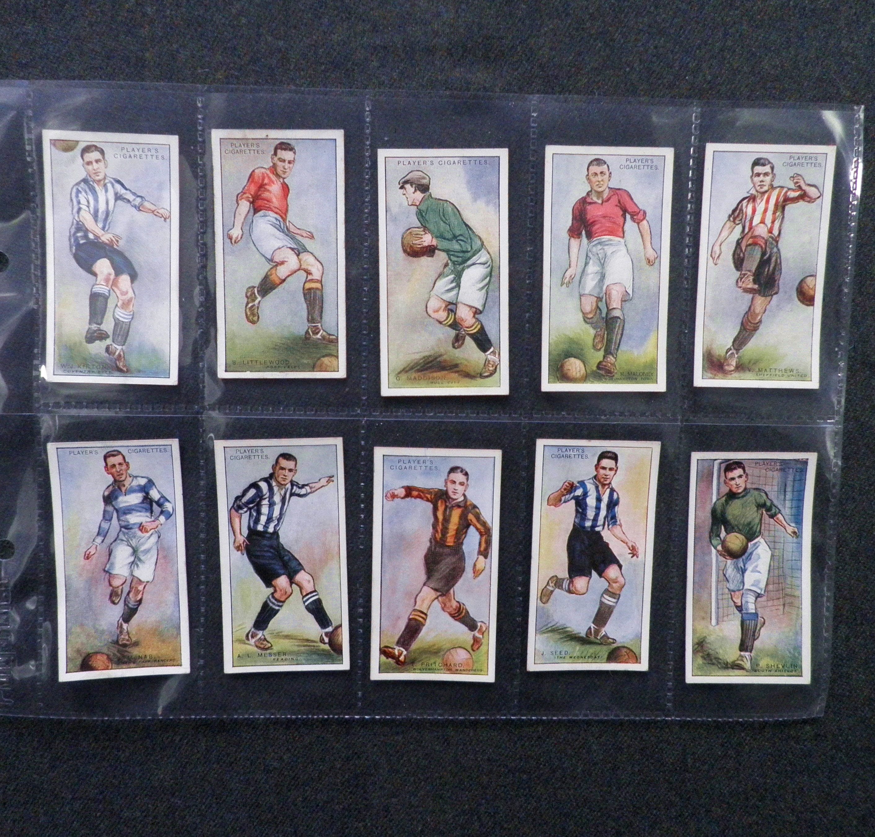Footballers 1928 - 9 Cigarette Cards by John Player Set of 25 Issued in ...