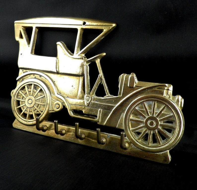 1950s Brass Vintage Car Key Holder With 5 Key Hooks Length 19 Cm Car ...