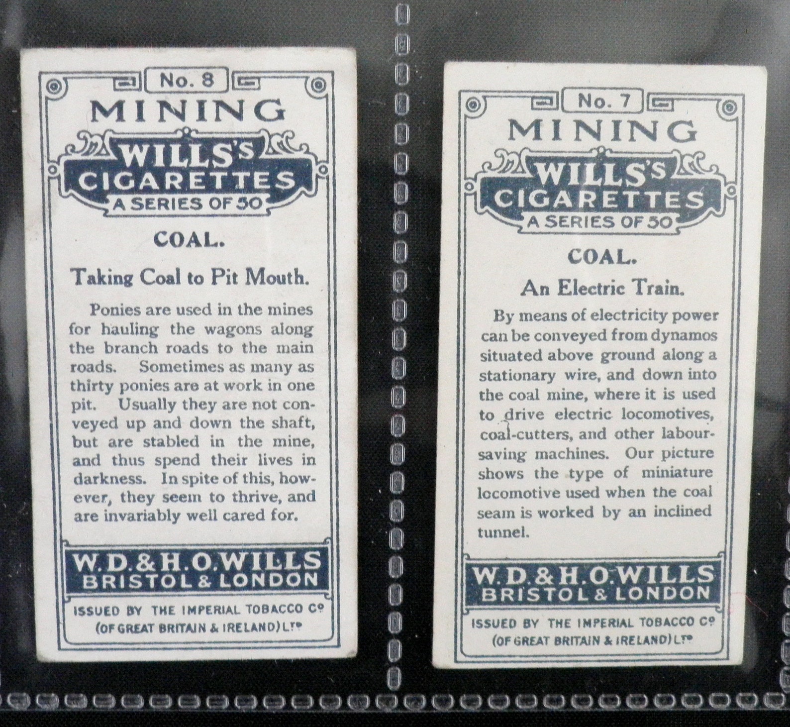 Mining Cigarette Cards by WD and HO Wills Set of 50 Issued in - Etsy