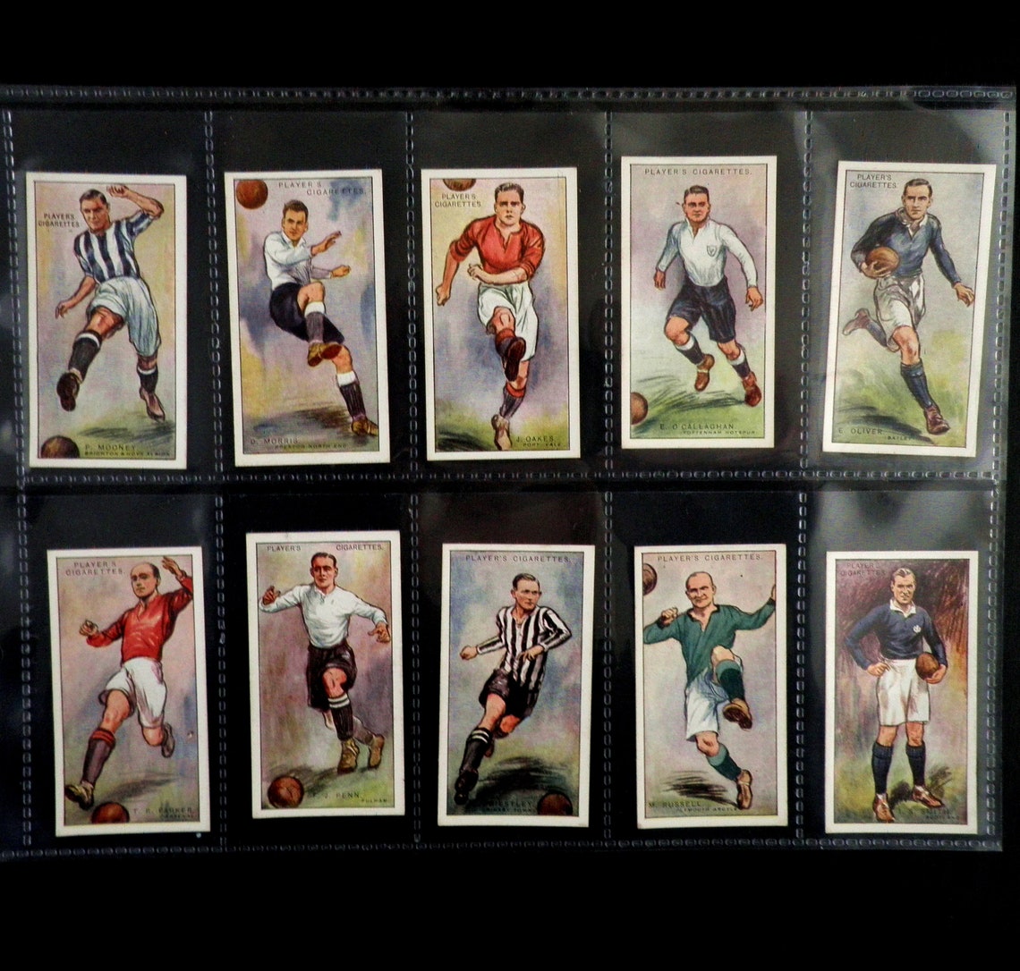 Footballers 1928 Cigarette Cards by John Player Set of 50 Issued in ...