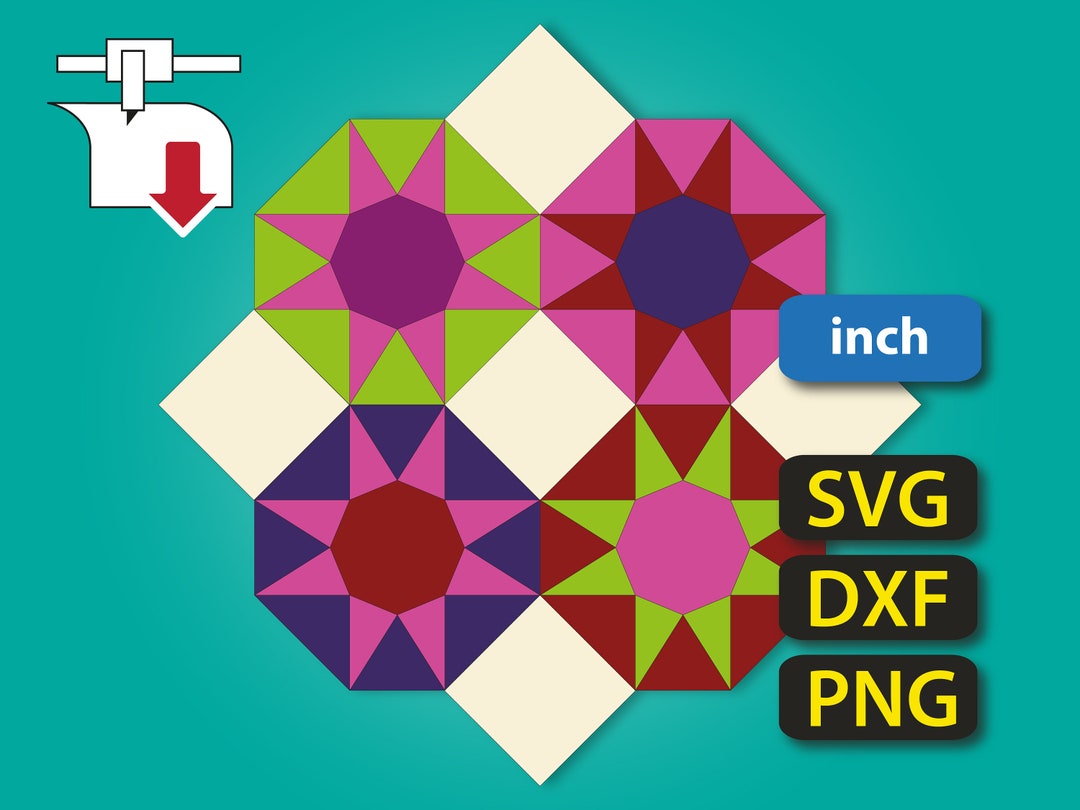 Swedish Star inch SVG/DXF/PNG Files for English Paper Piecing - Etsy