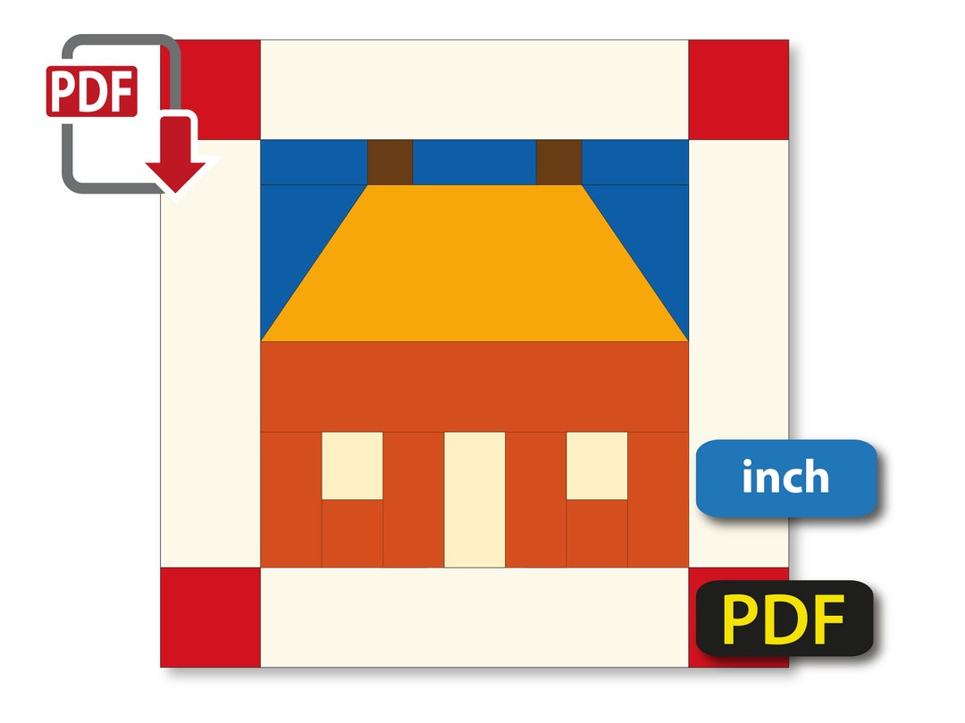 Houses – Templates for English Paper Piecing (inch) - Etsy