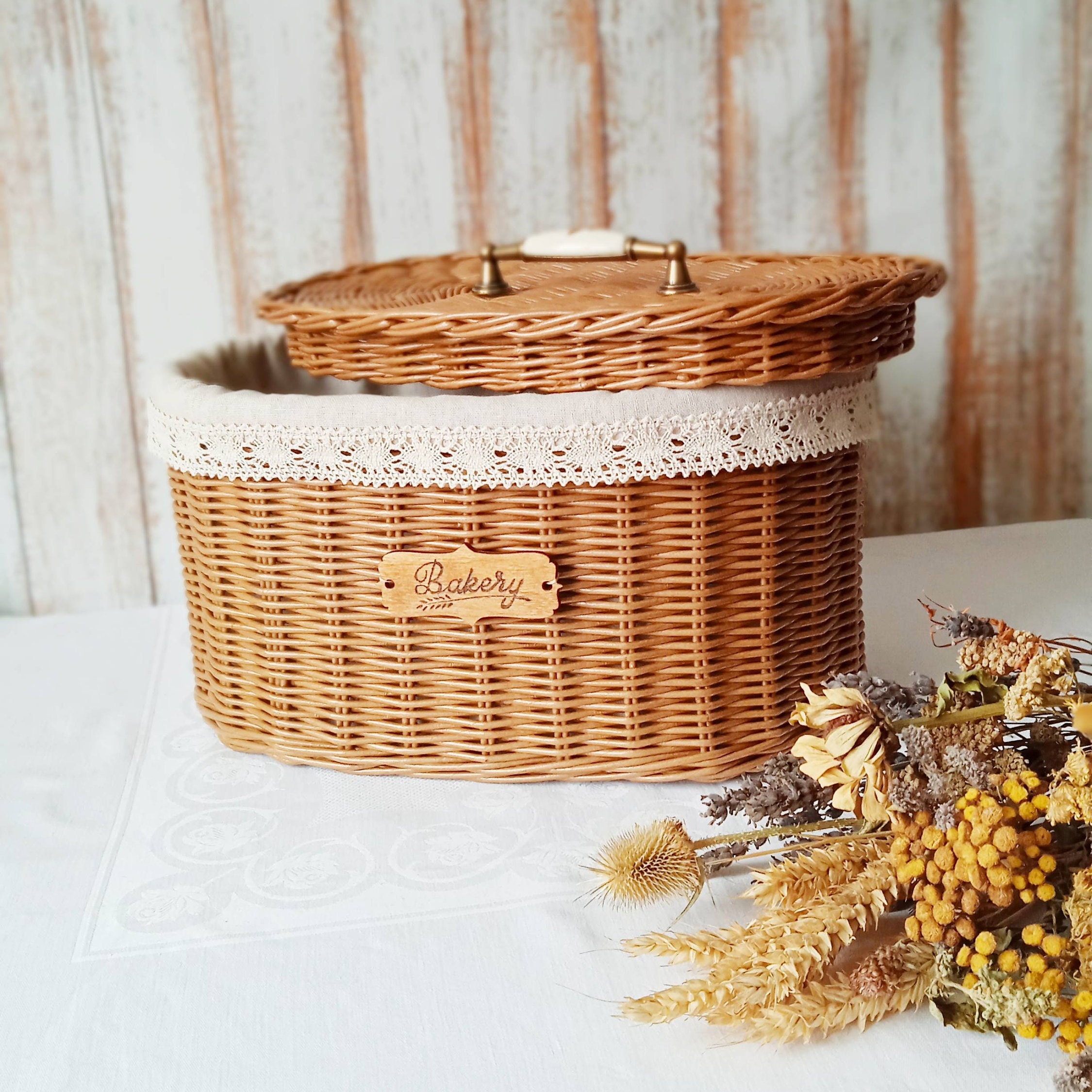 Bread Box for Kitchen Countertop Bread Storage Basket With | Etsy