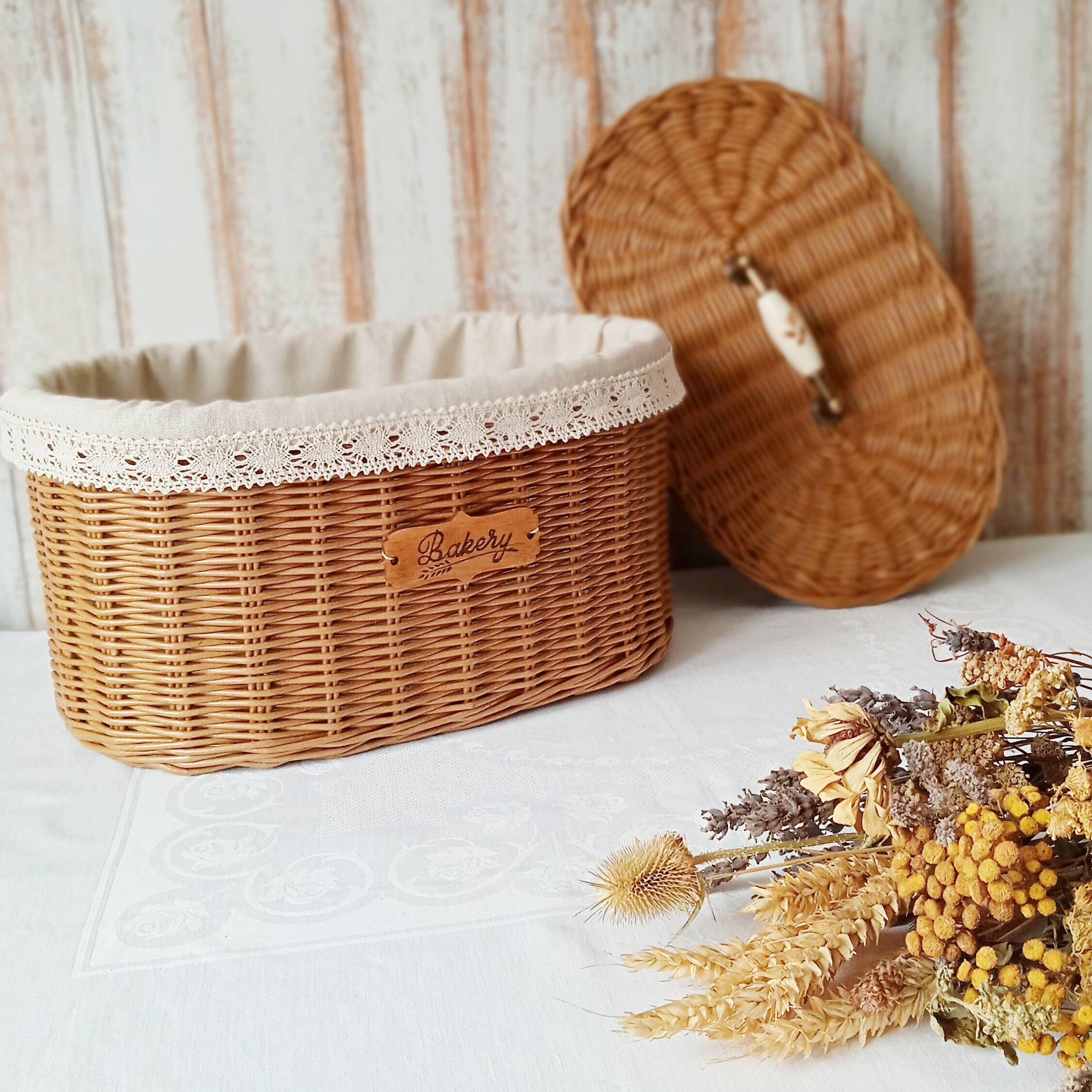 Bread Box for Kitchen Countertop Bread Storage Basket With | Etsy
