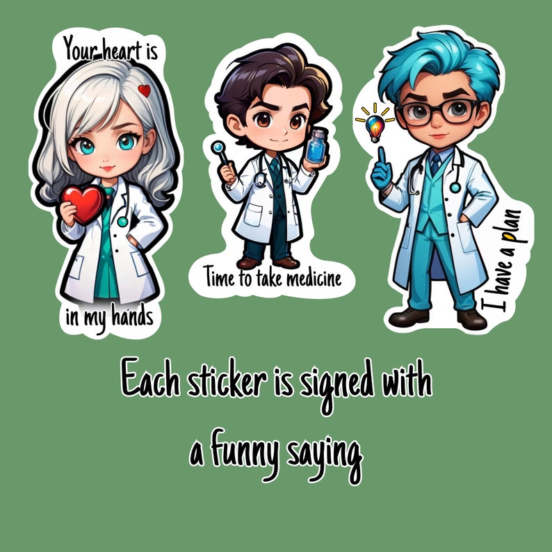 Funny Nurse Doctor Stickers, Medical Goodnotes, PNG (digital Download ...
