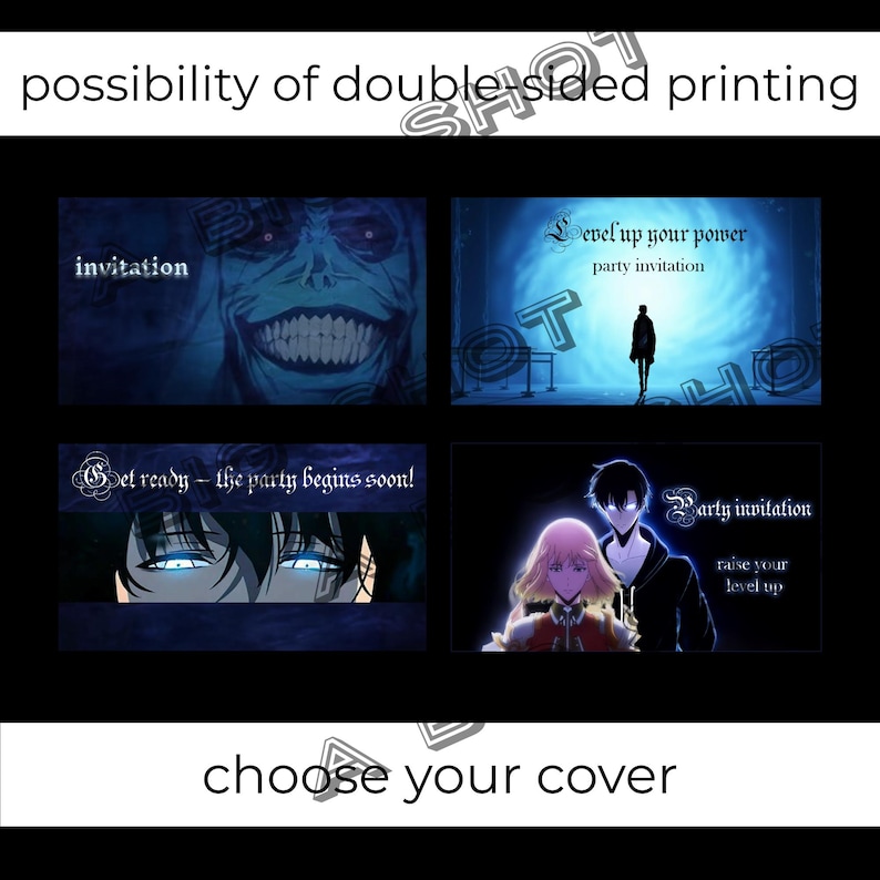 Solo Leveling Anime Invitation | Manga-inspired Digital Party Invite ...