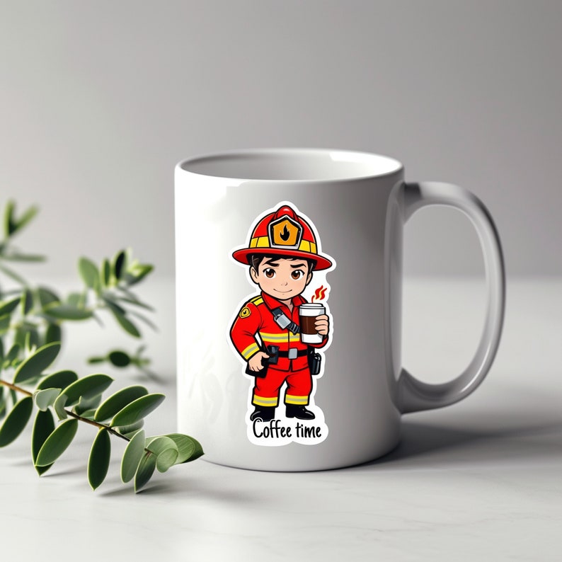 Firefighter Sticker, Funny Firefighter Sticker, Cute Emergency Services ...