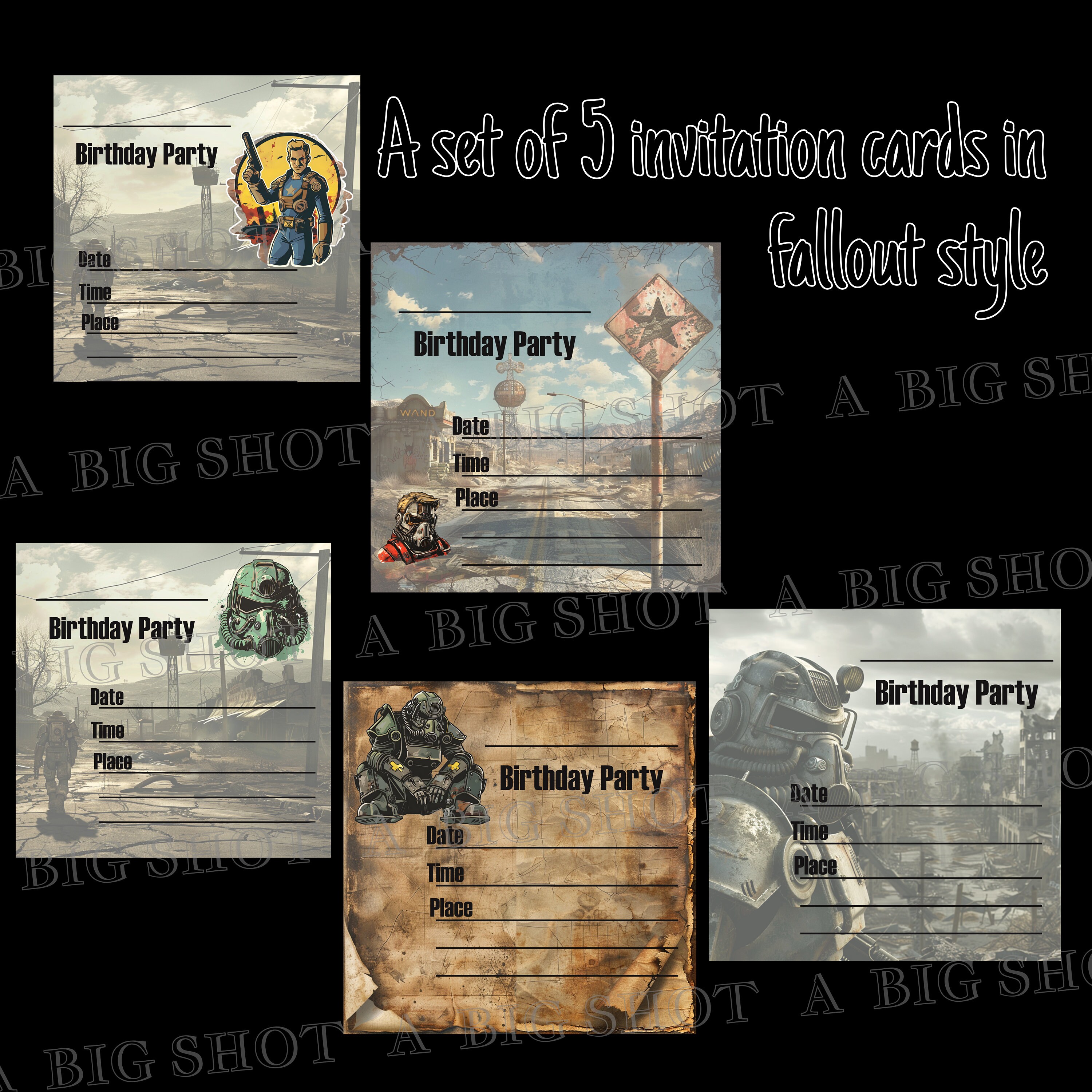 Fallout Set, Fallout-themed Creative Set, Fallout Clipart for Prints on ...