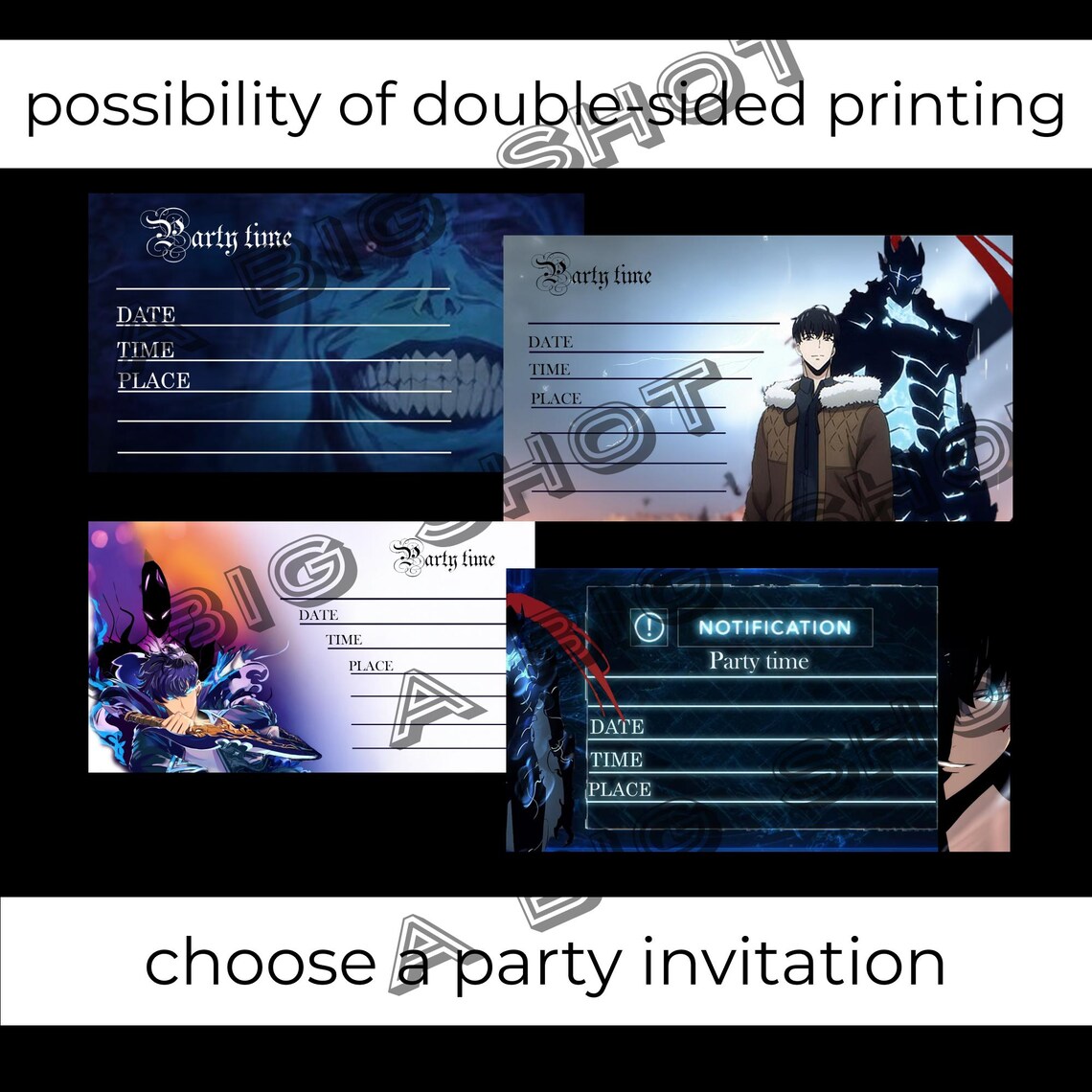 Solo Leveling Anime Invitation | Manga-inspired Digital Party Invite ...