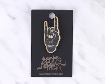 Rock and Roll Pin - Etsy