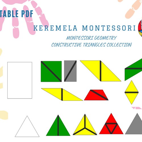 Montessori Geometry Constructive Triangles - Etsy