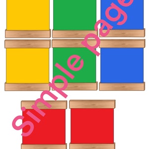 Montessori Color Tablets. Box 1_2_3 Together. Printable Homeschool ...