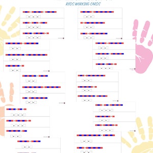 Montessori Blue and Red Number Rods Working Cards.math Digital ...