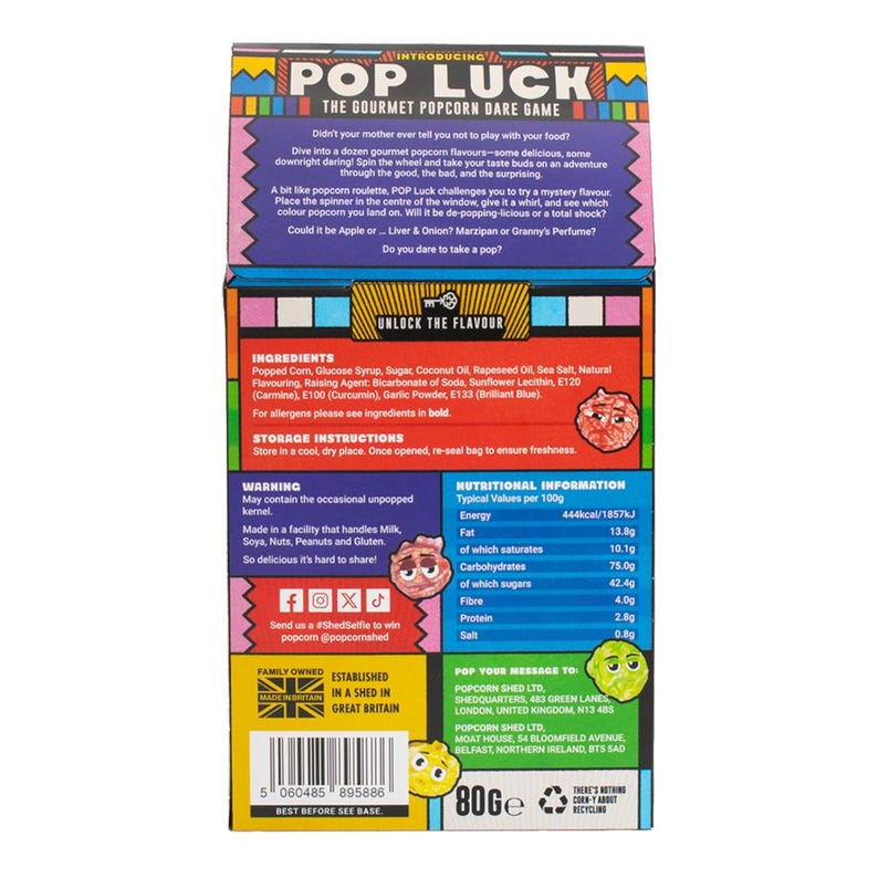 Pop Luck | World's First Popcorn Dare Game | Novelty Gift - Etsy