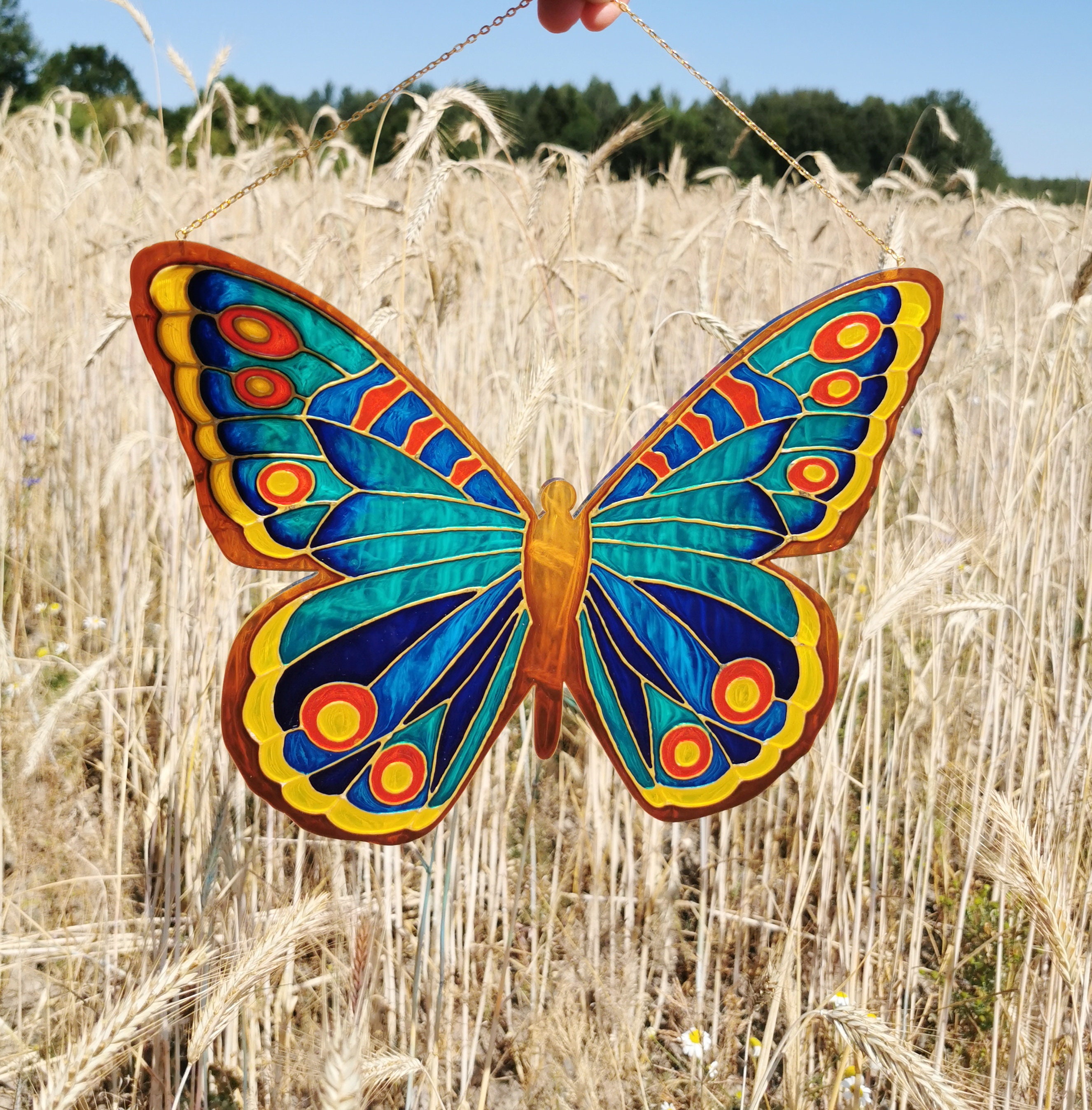 Stain Glass Butterfly Wall Decor Butterfly Suncatcher for Window ...