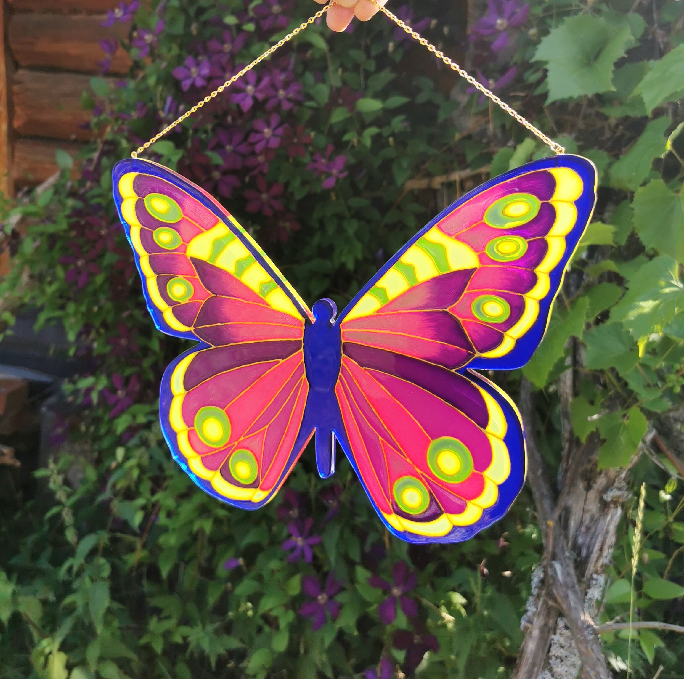 Butterfly Art Stained Glass Butterfly Sun Catcher Butterfly Wall Decor ...