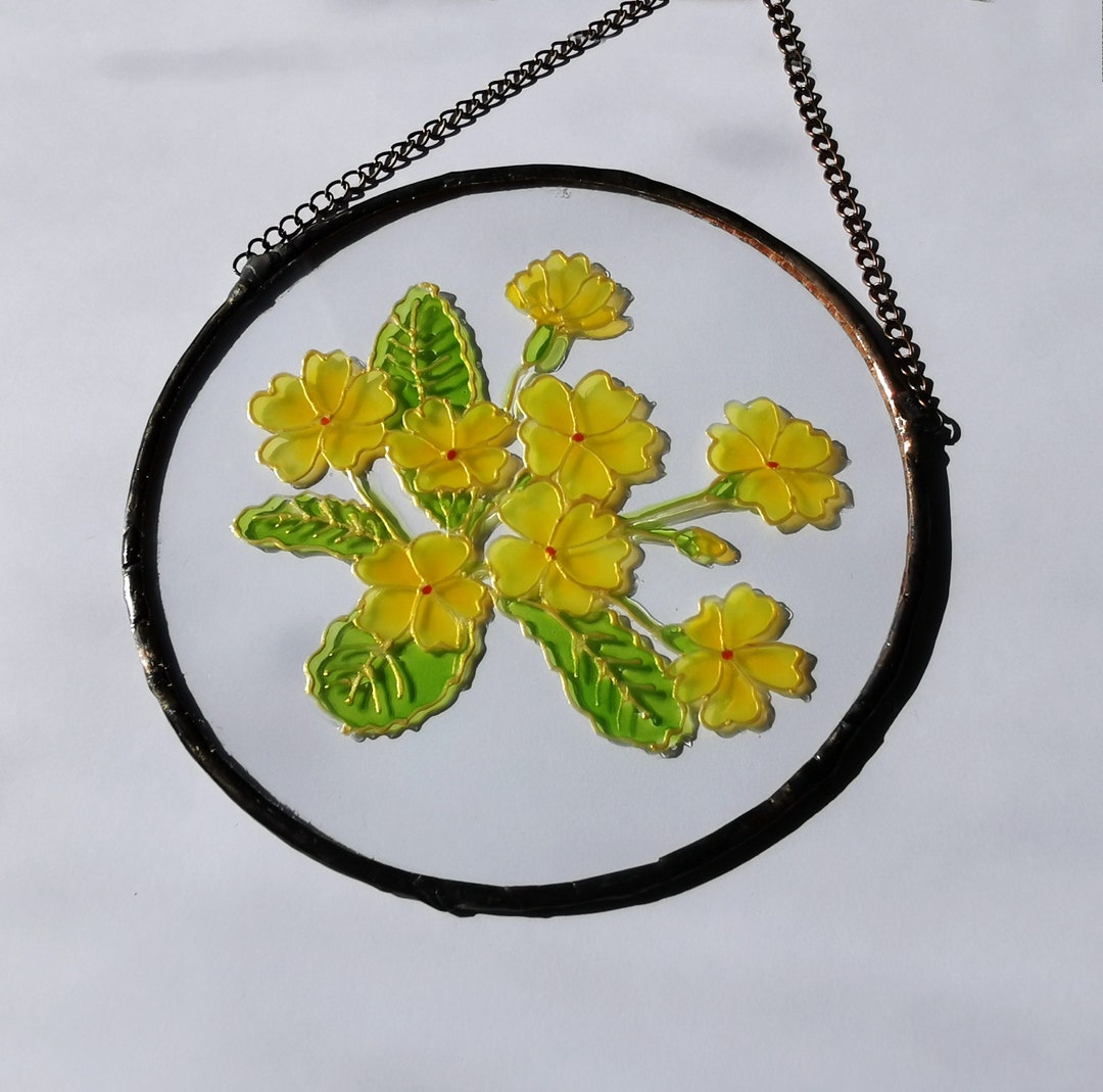 Primula Glass Suncatcher Stain Glass Window Hangings Primrose Sun ...