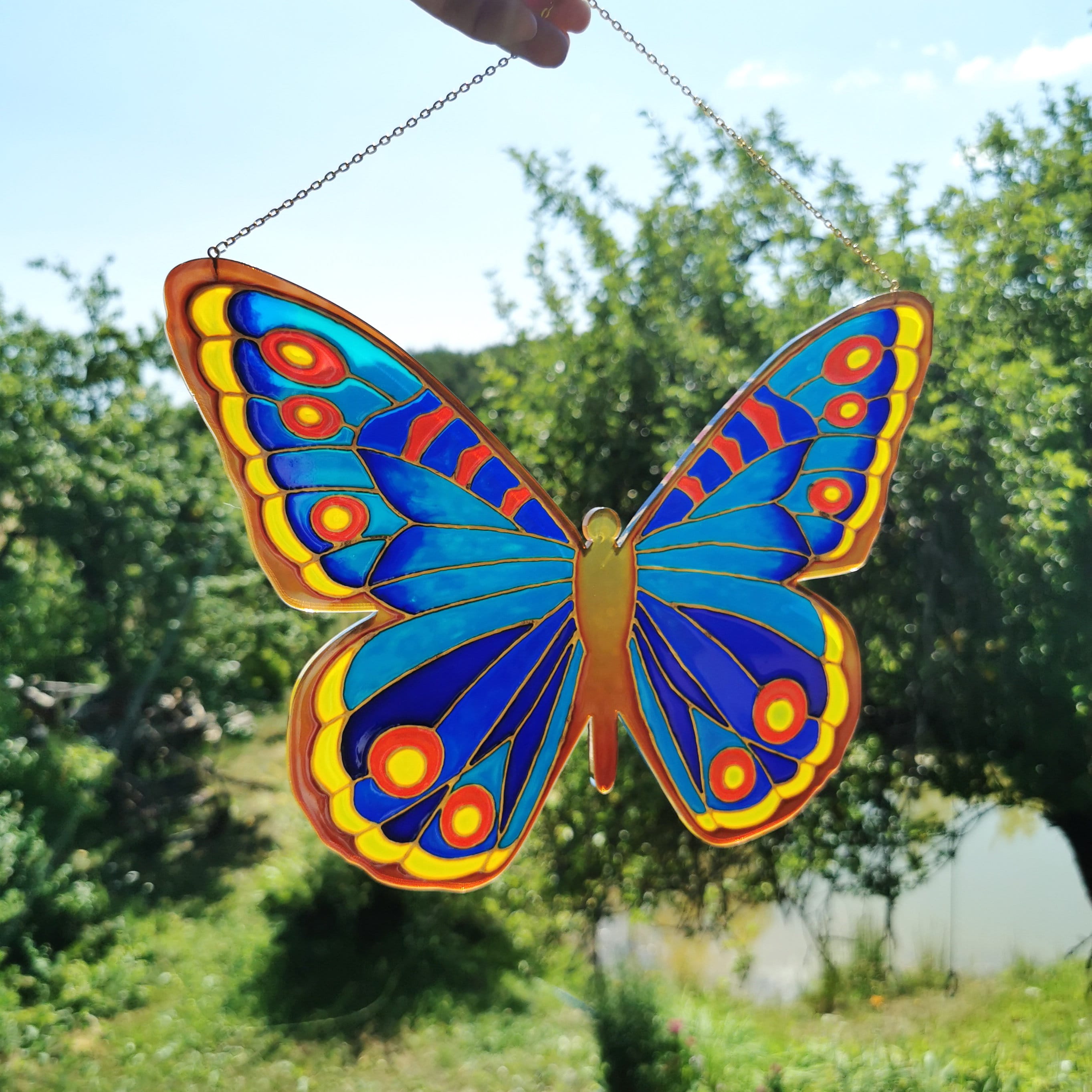 Stain Glass Butterfly Wall Decor Butterfly Suncatcher for Window ...