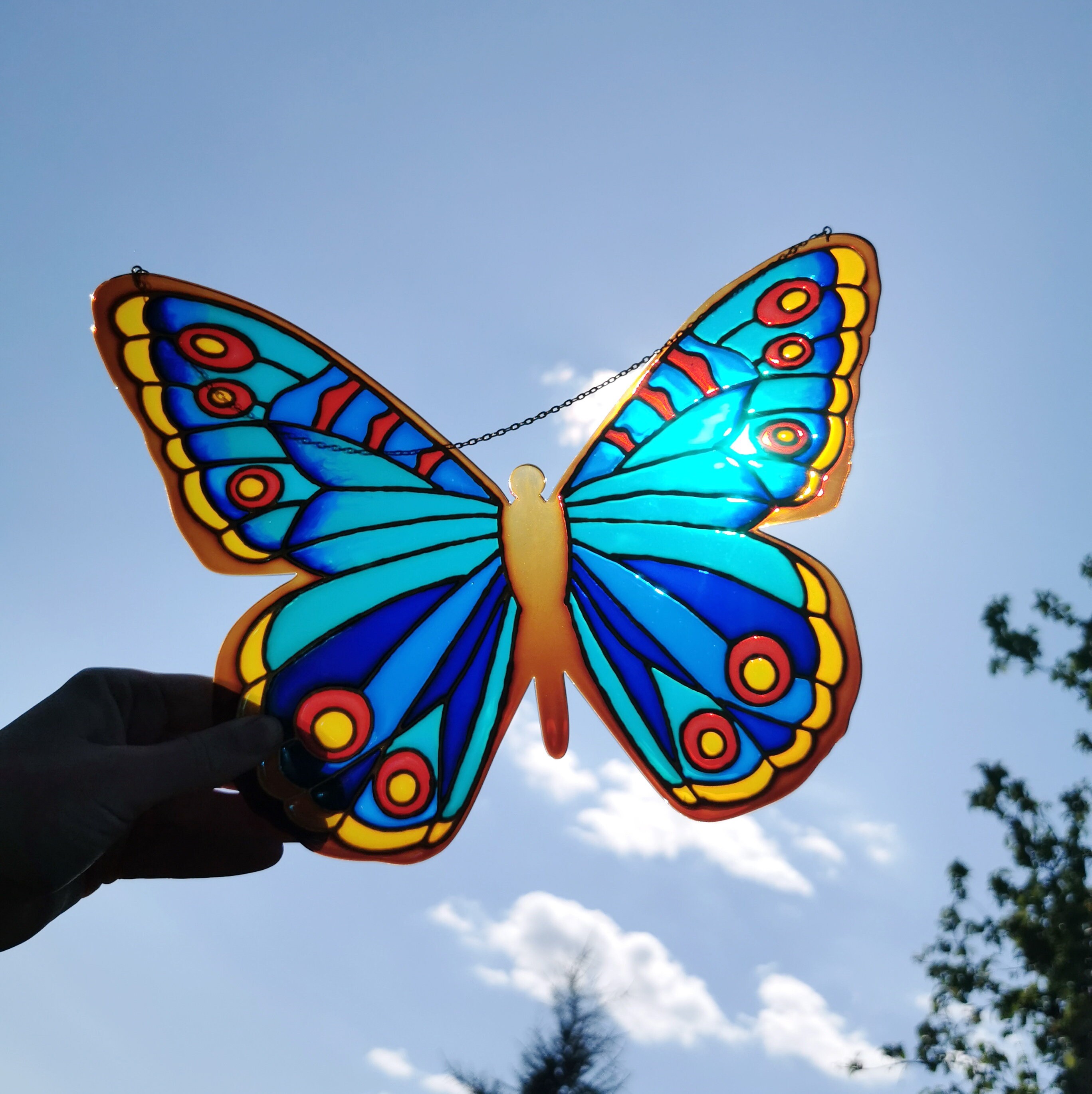 Stain Glass Butterfly Wall Decor Butterfly Suncatcher for Window ...