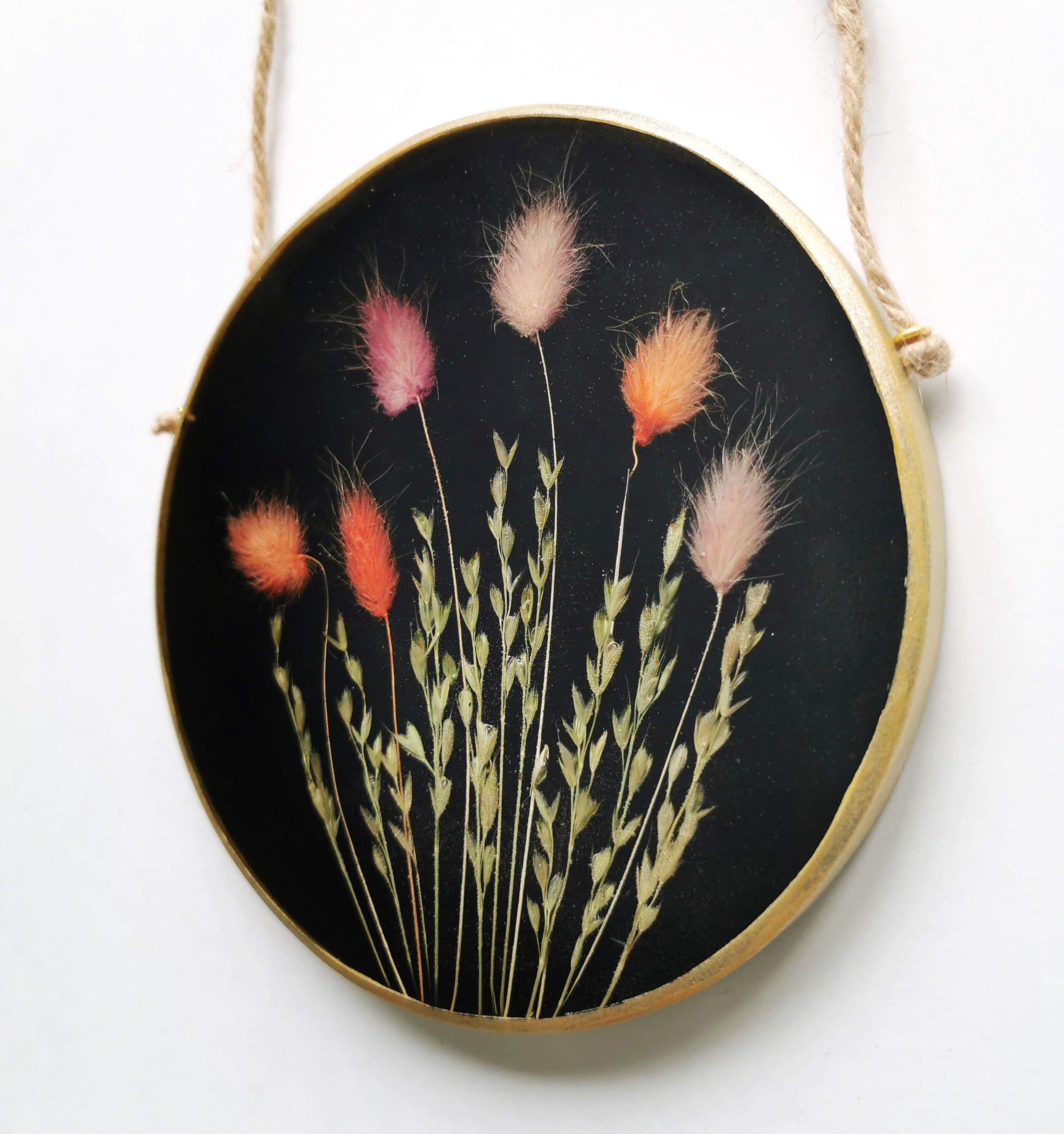 Round Wall Decor Pressed Flower Frame Herbarium Frame Real - Etsy
