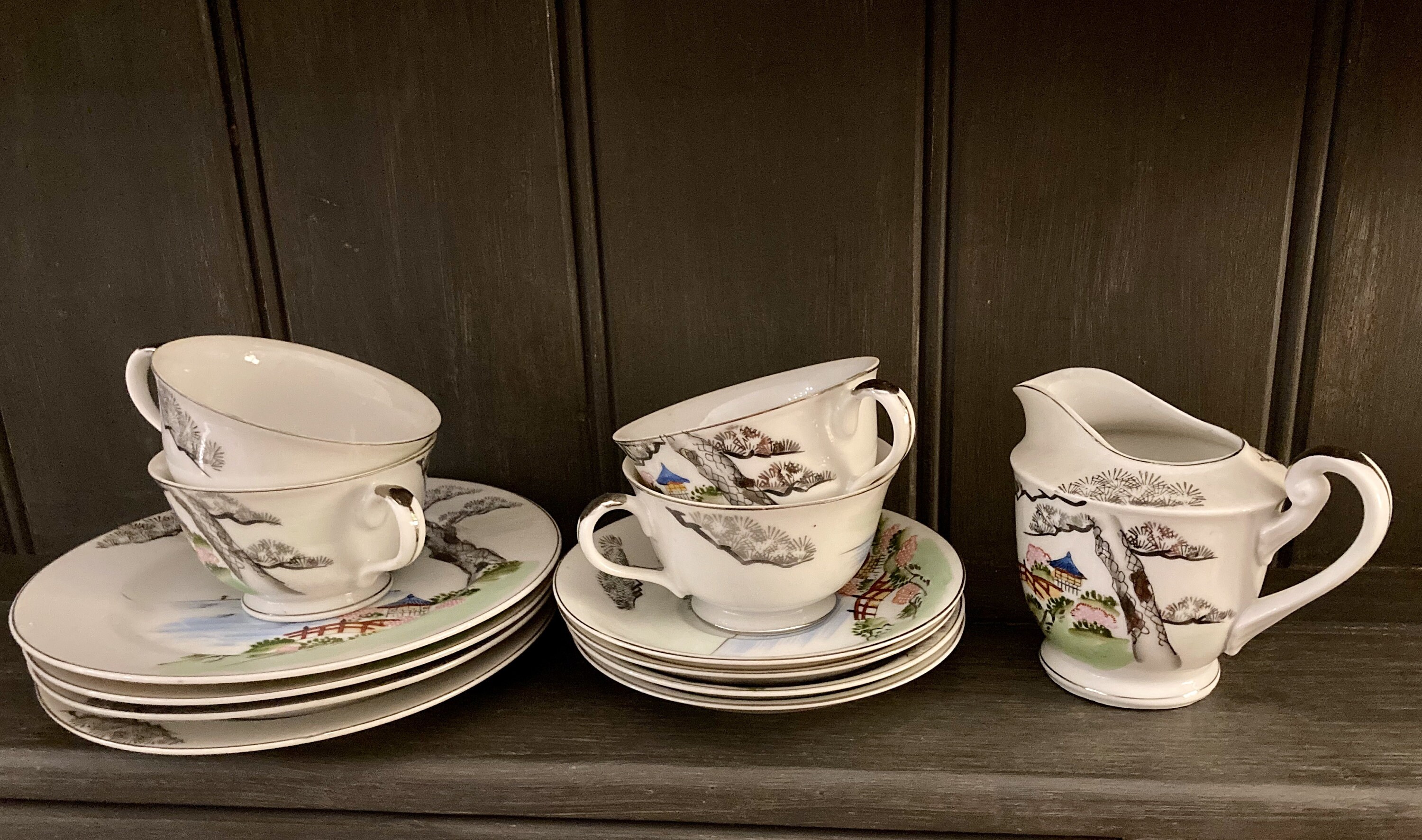 Vintage Japanese Lithophane 'geisha Girl' Tea Set - Etsy