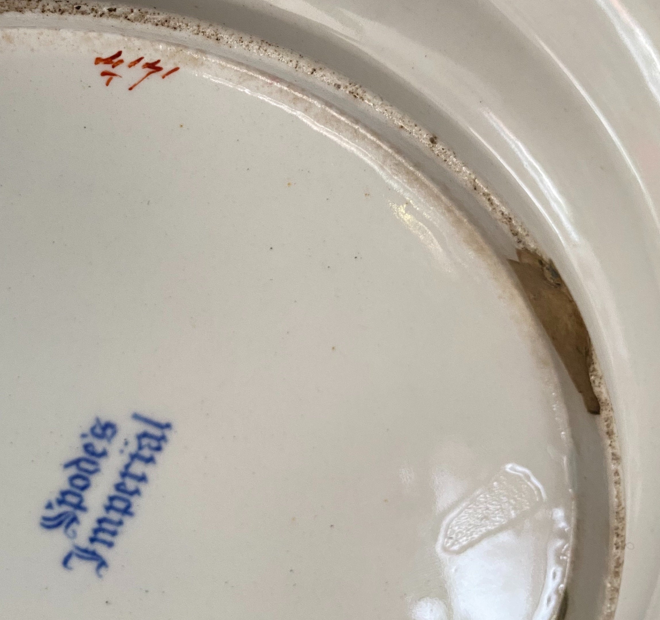 Antique Copeland Spode Plate in Blue Pink and Gold - Etsy