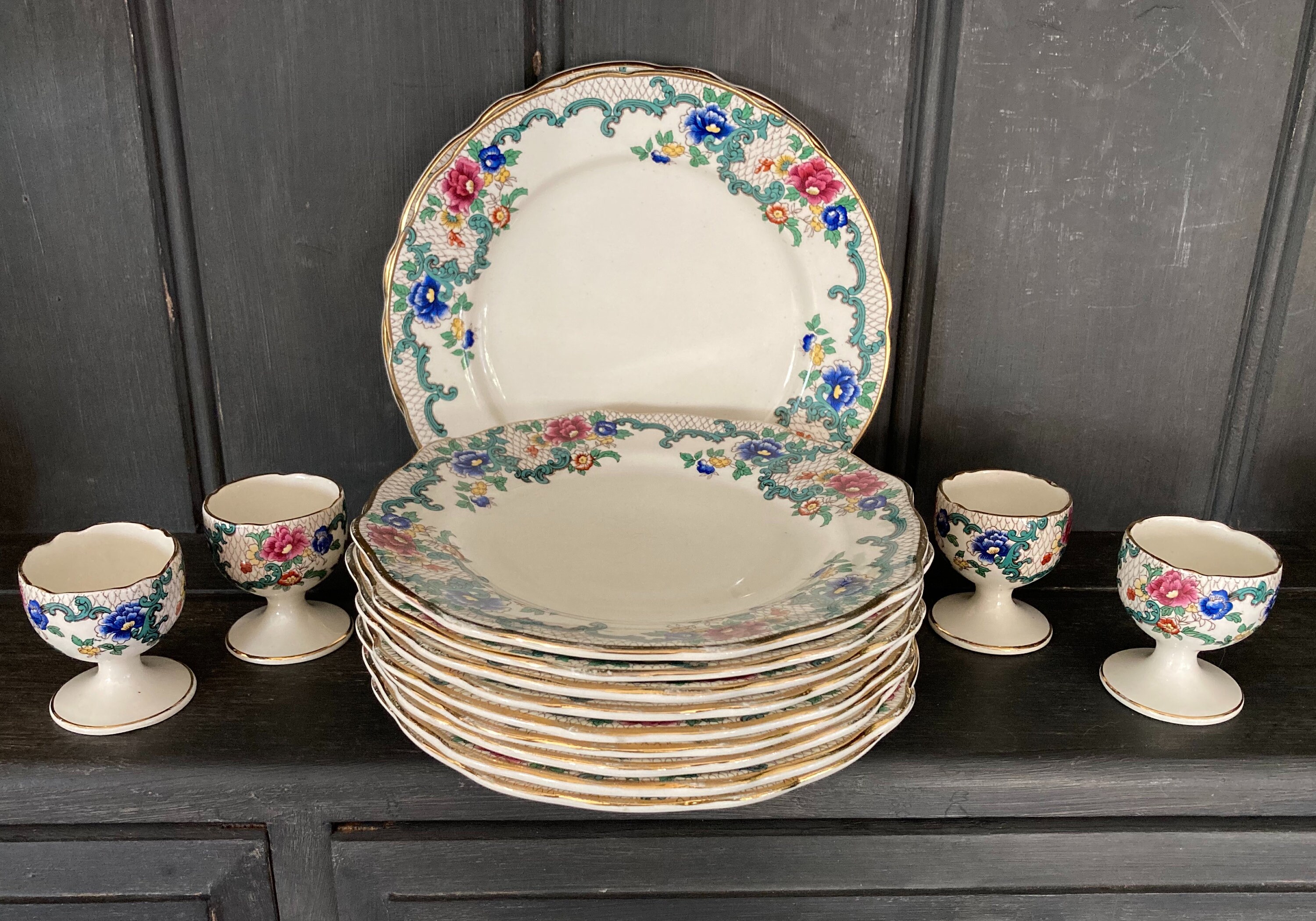 Vintage Royal Cauldon China Set in 'victoria' Pattern - Various Pieces ...