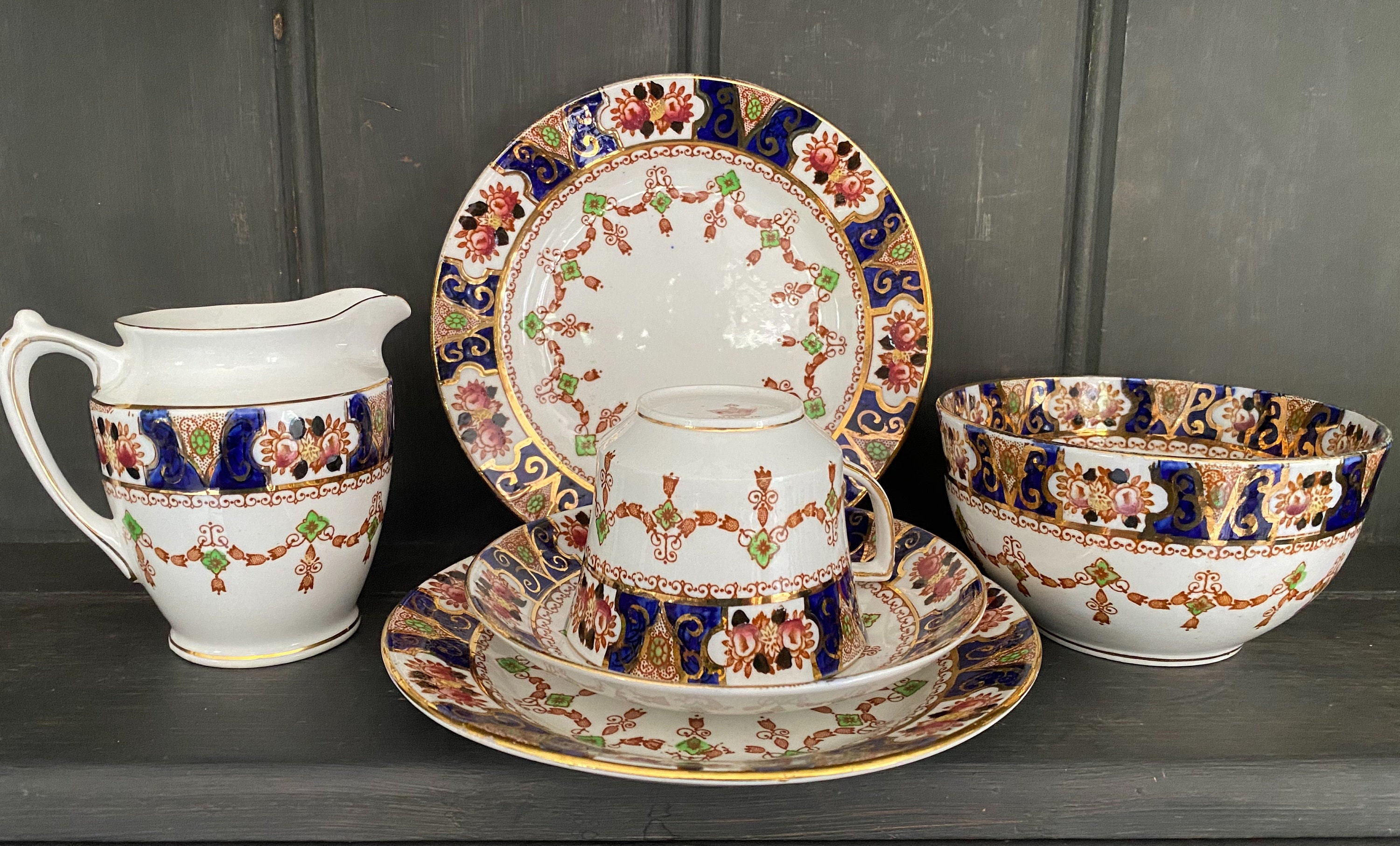 Vintage Porcelain by Doric China Co, Imari-style Pattern Number 2191 ...