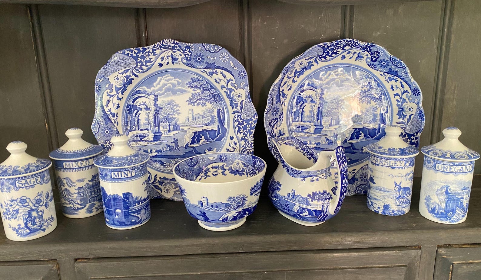 Vintage Spode Blue Italian - Various Items - Etsy