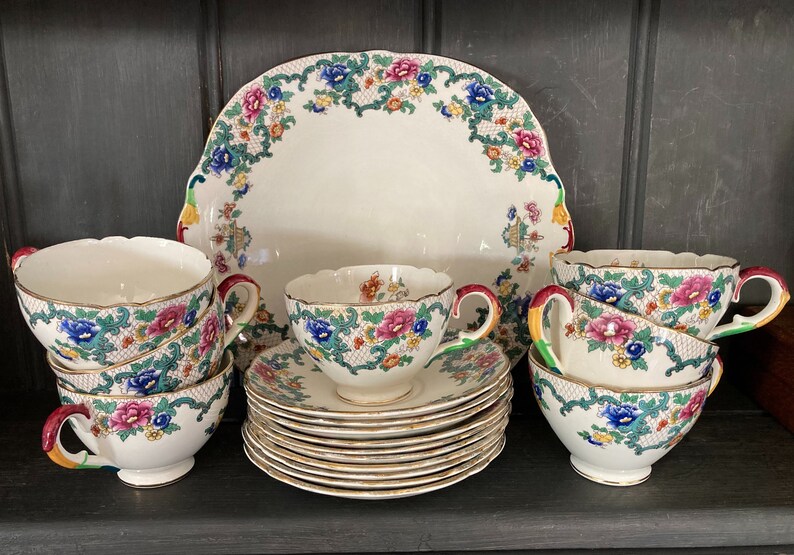Vintage Royal Cauldon China Set in 'victoria' Pattern - Various Pieces ...