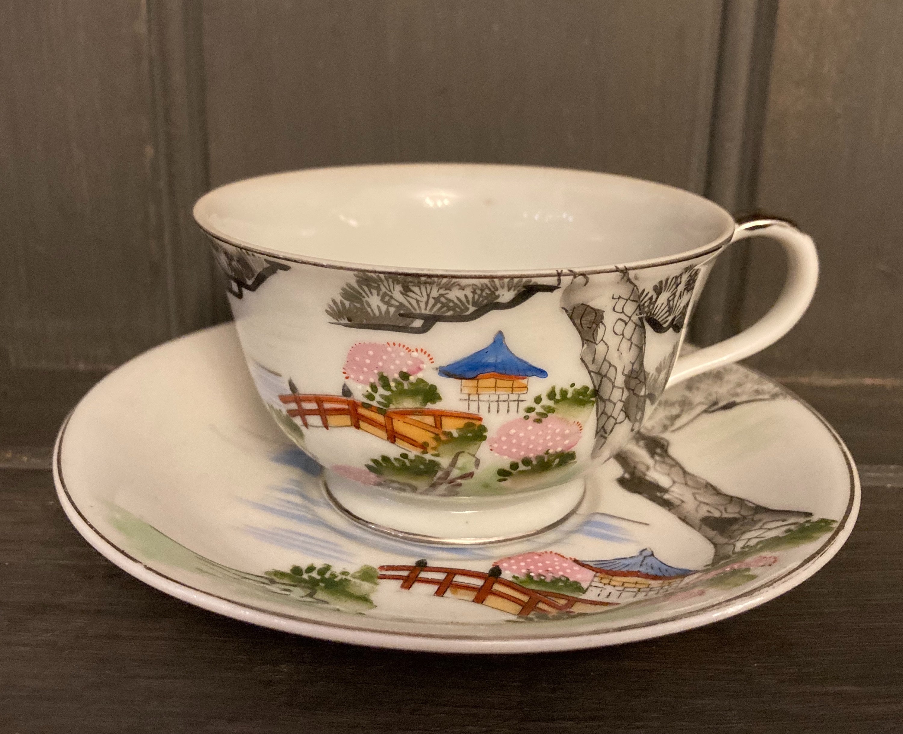 Vintage Japanese Lithophane 'geisha Girl' Tea Set - Etsy