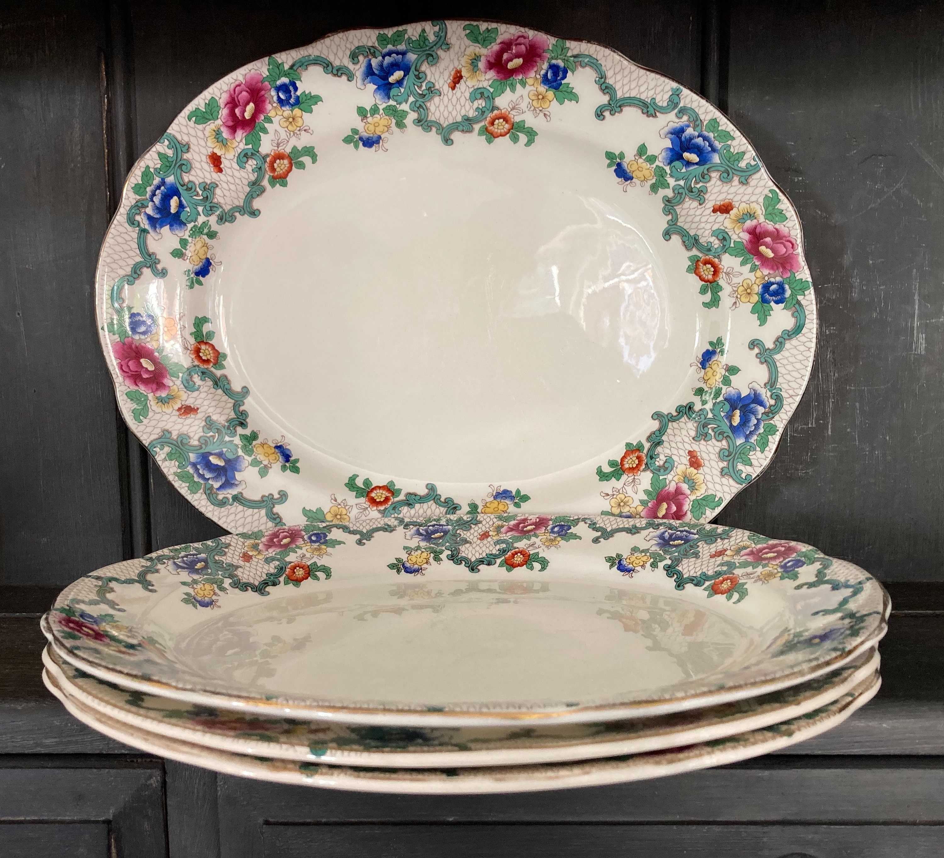 Vintage Royal Cauldon China Set in 'victoria' Pattern - Various Pieces ...