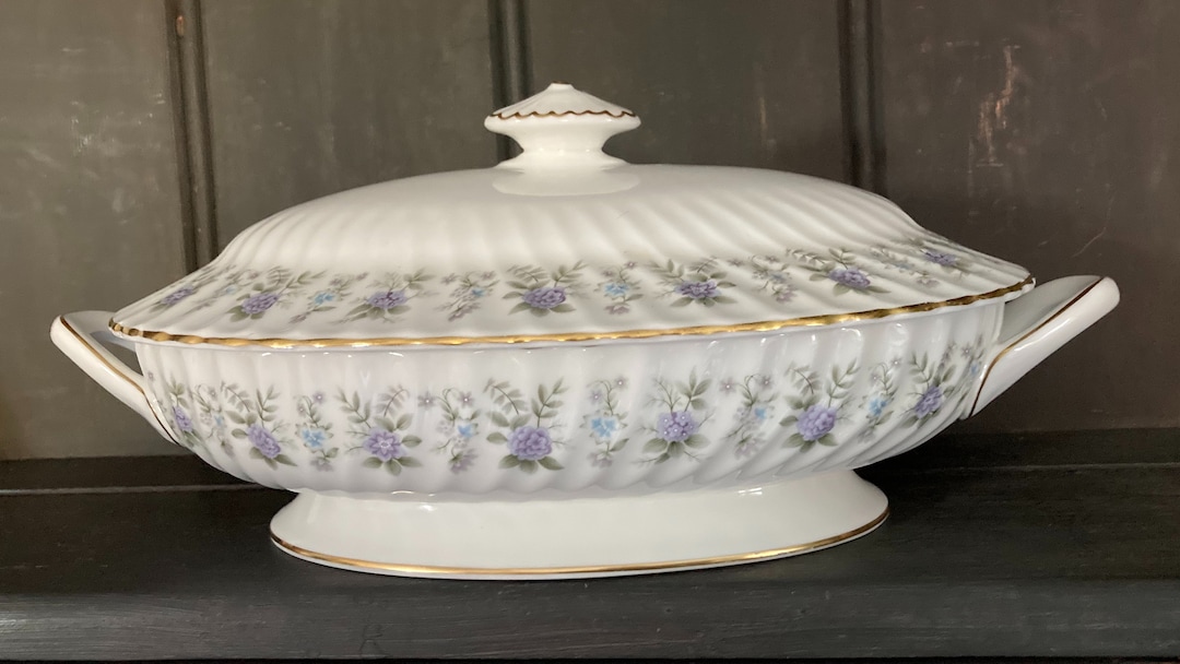 Vintage Minton Bone China Tureen With Lid in Alpine Spring Pattern - Etsy