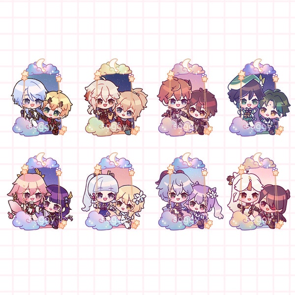 Genshin Transparent Sticker - Etsy