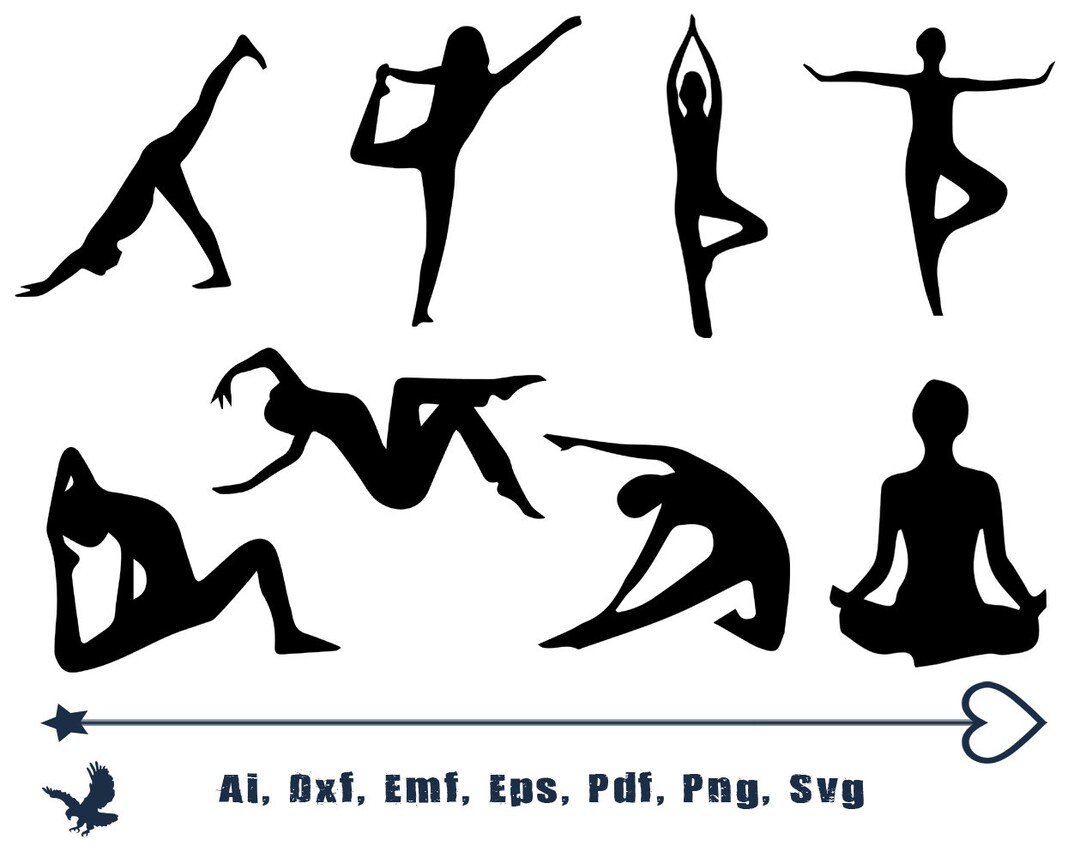 Yoga Svg,svg Cut Files, Silhouette Clipart, Vinyl Files, Cameo ...